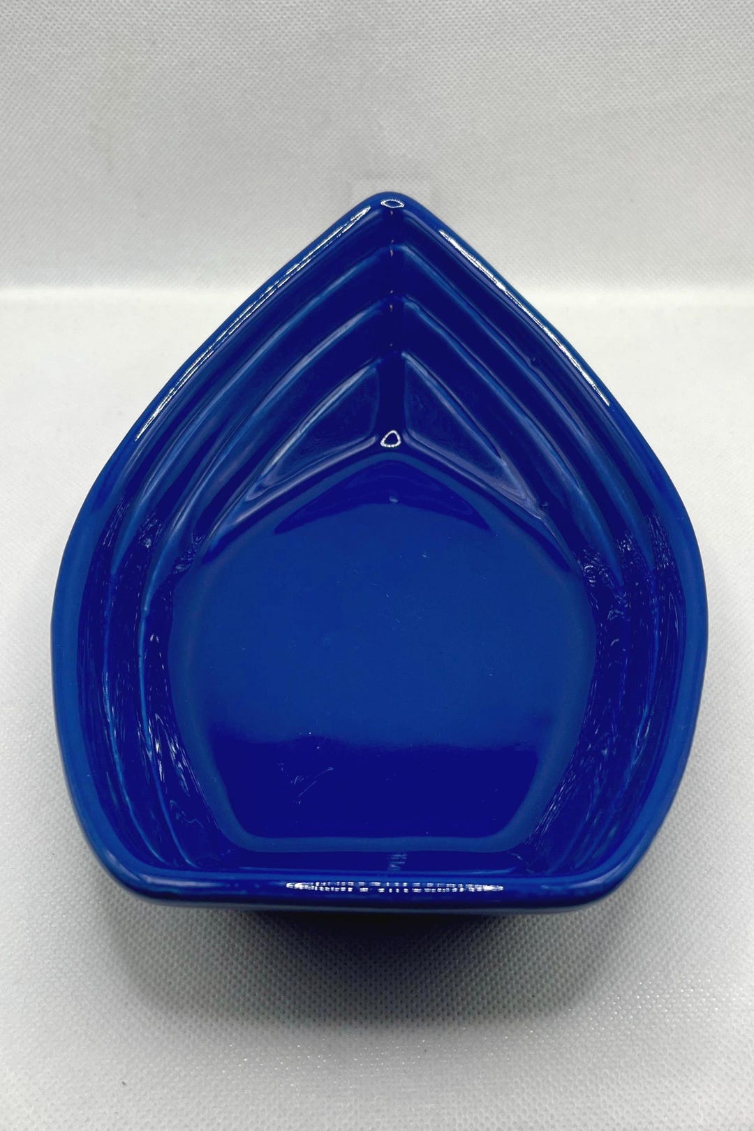Appolia Vintage French Pottery Blue Boat Shaped Ceramic Baking Dish ...
