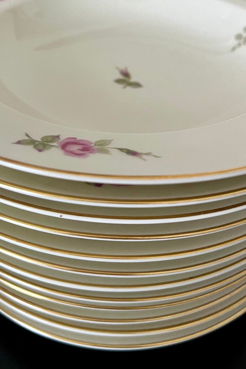 Rosenthal 2825 Aida, Cream Background, Roses, Green Leaves 8 1/8 Rim ...