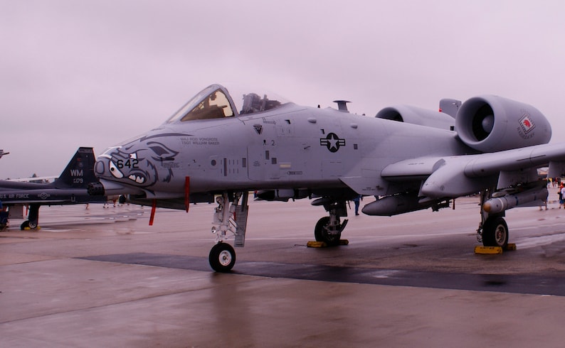 A-10 Warthog "flying Razorback" 10"x20" Thin Framed Canvas Print - Etsy