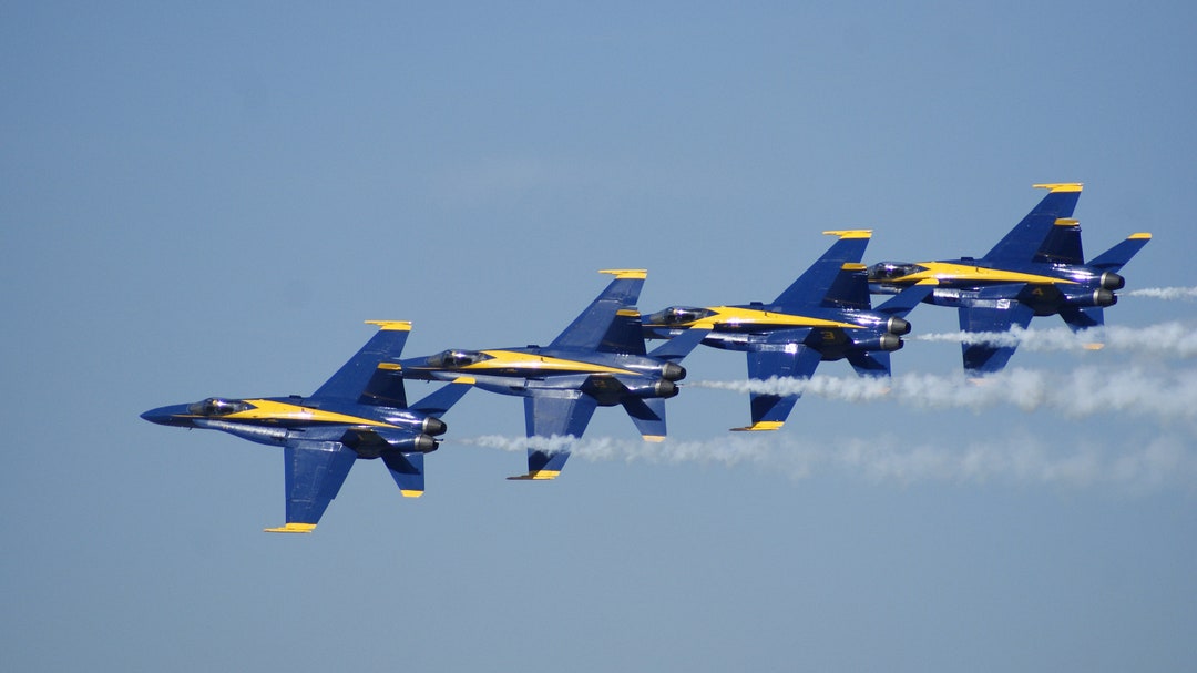 Navy Blue Angels F-18 Formation 20"x40" Thin Canvas Print - Etsy