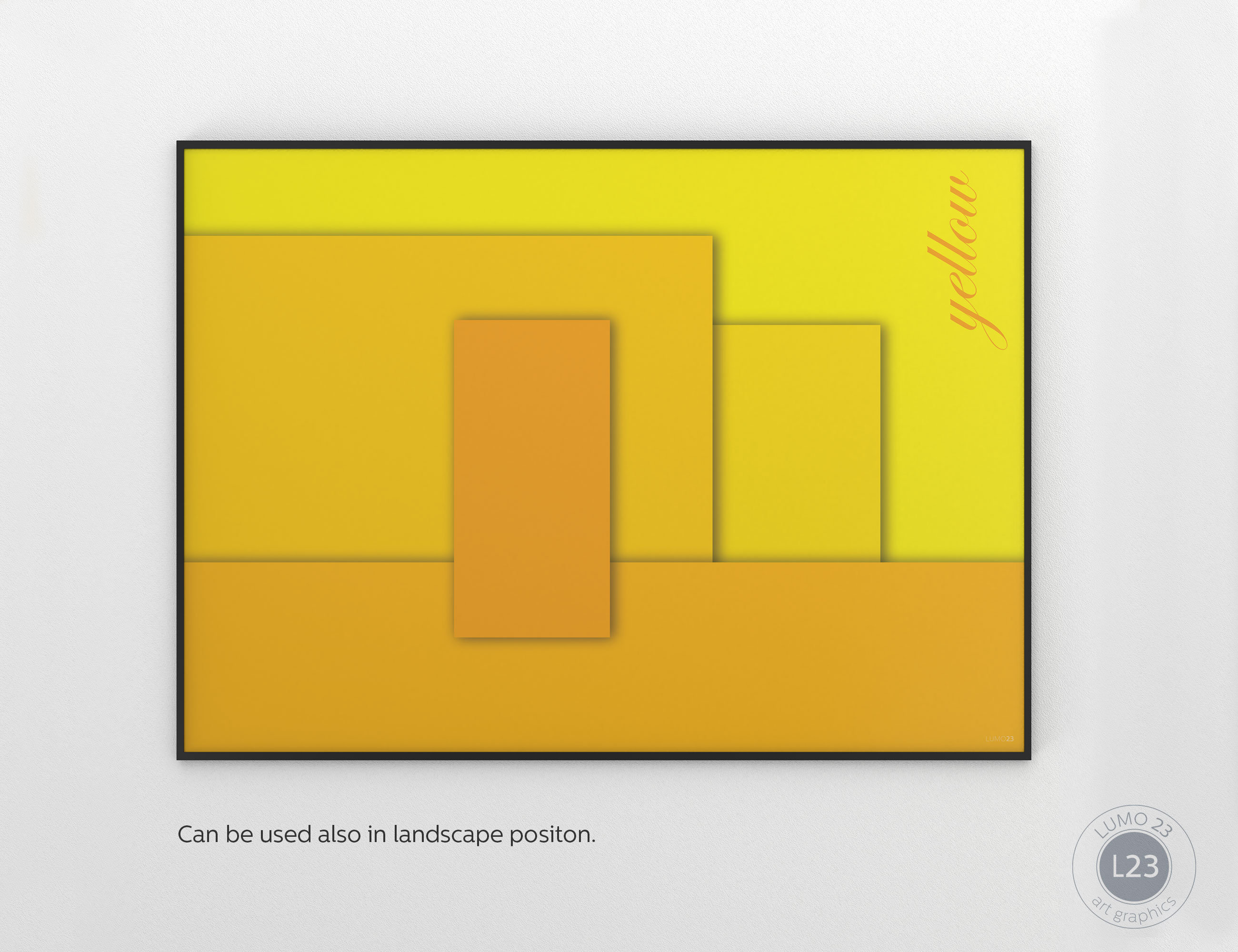 Yellow Color Poster Graphic Design Print Digital Printable Poster ...