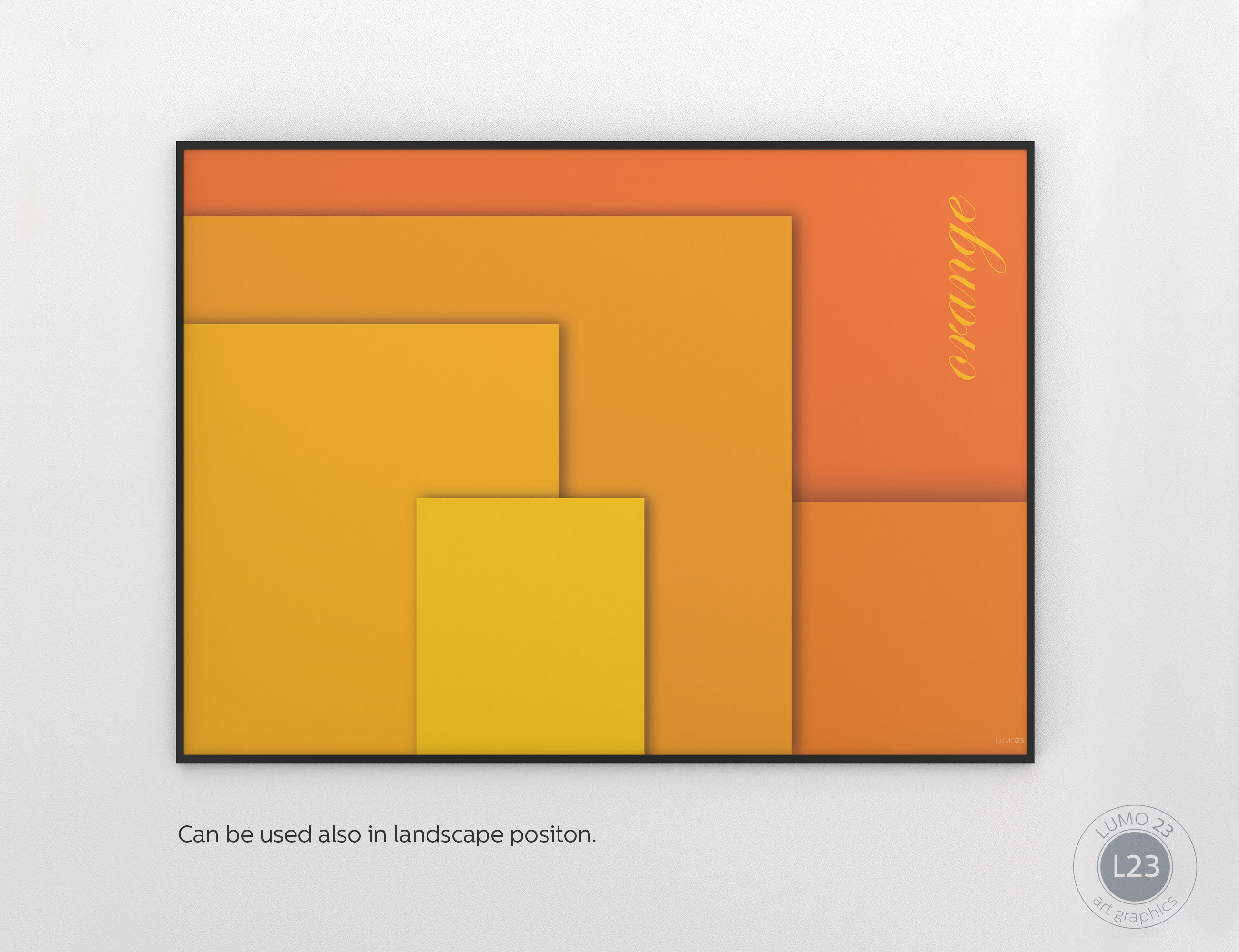 Orange Color Poster Graphic Design Print Digital Printable Poster ...
