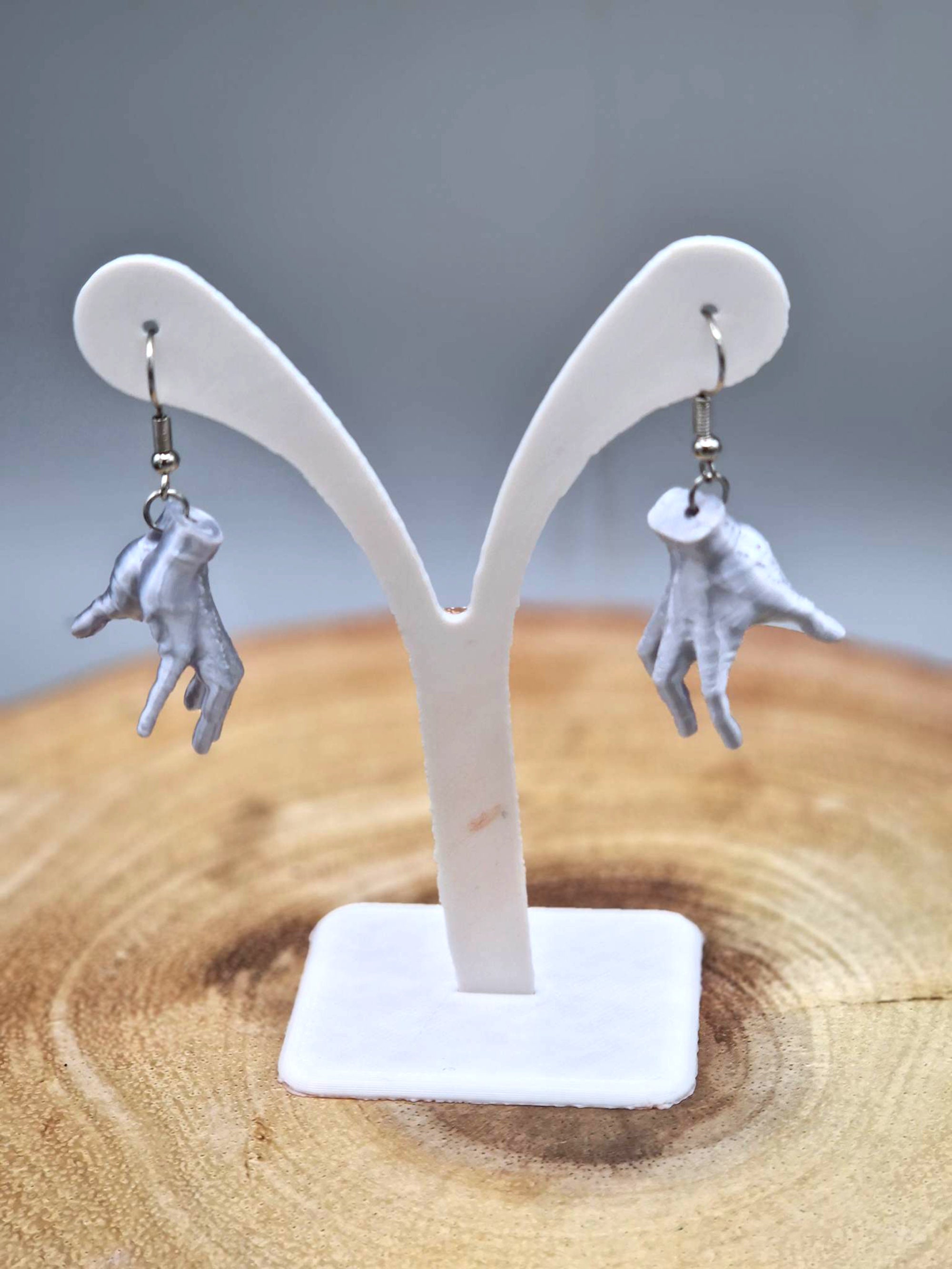 Wednesday Addams Family thing Hand Inspired 3d Printed Earrings ...