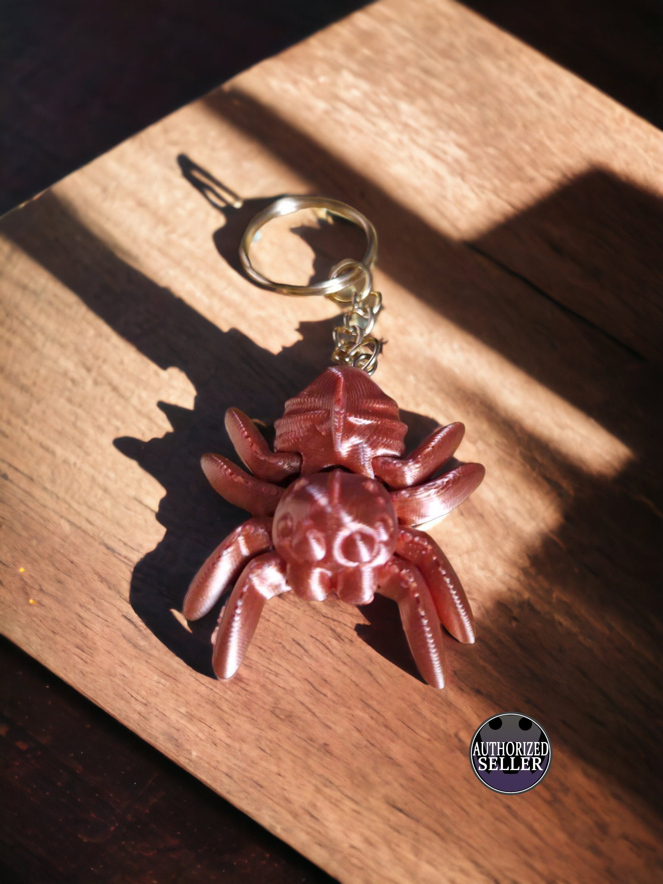Articulating 3D Printed Tiny Spider, Keyring Halloween Stress Fidget ...