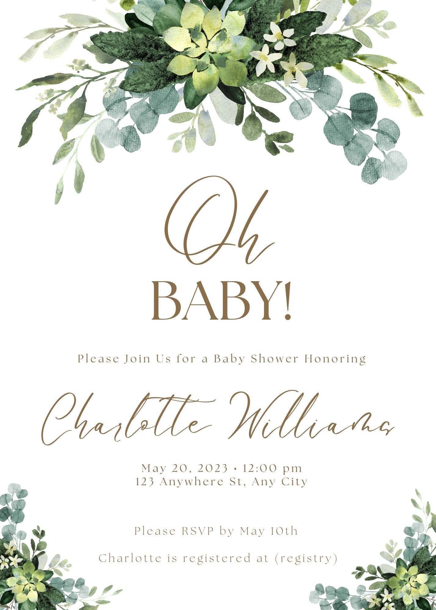 Neutral Baby Shower Invitation - Etsy
