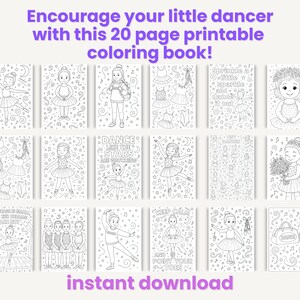 Ballerina Coloring Book for Kids: 20 Magical Dance Pages (PDF Download ...