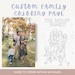 Custom Family Coloring Page From Your Photo – Personalized Line Art ...