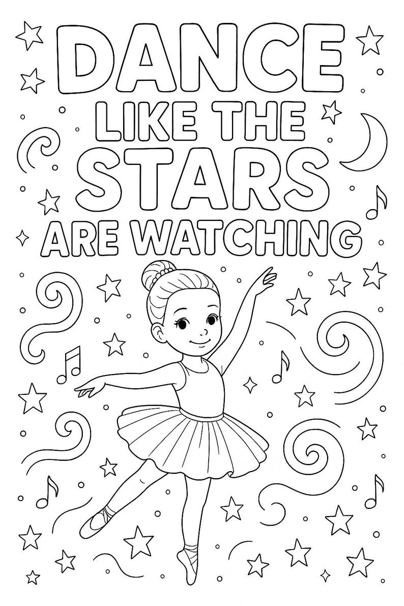 Ballerina Coloring Book for Kids: 20 Magical Dance Pages (PDF Download ...