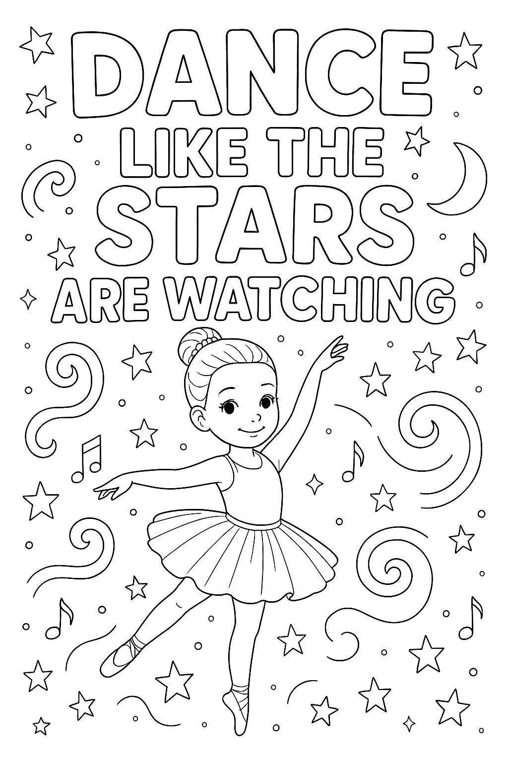 Ballerina Coloring Book for Kids: 20 Magical Dance Pages (PDF Download ...
