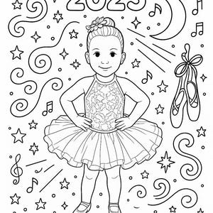 Custom Dance Recital Coloring Page: Personalized Ballet Gift (PDF ...