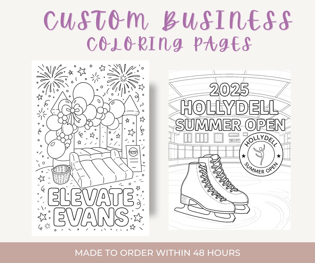 Custom Business Coloring Page: Personalized Client Gift (PDF + PNG) - Etsy