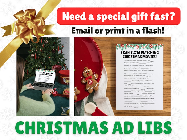 Christmas Ad Libs Adult Party Games BUNDLE 21 Printable Word Games ...