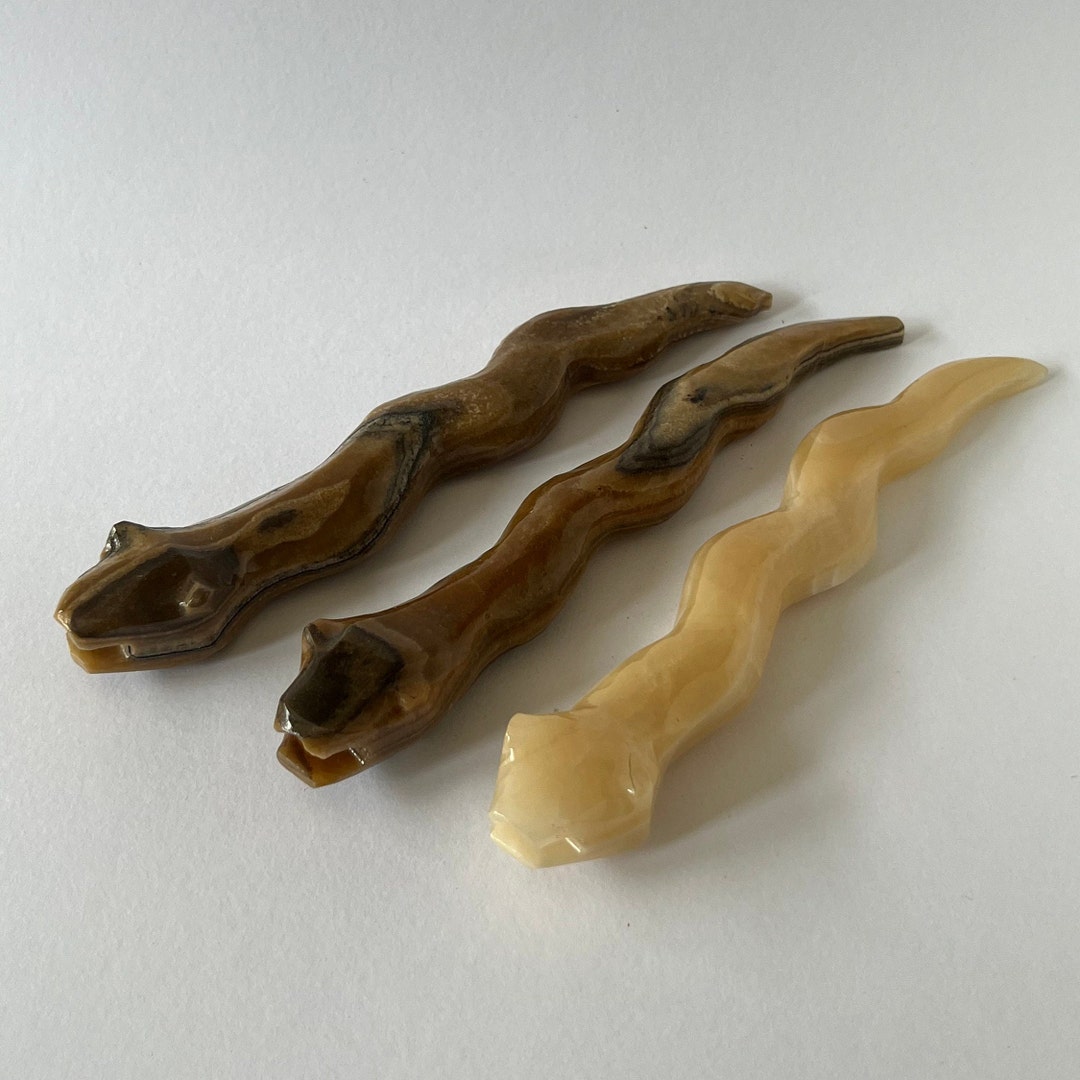 Handmade Onyx Snake Statue / Snake Figurine - Etsy