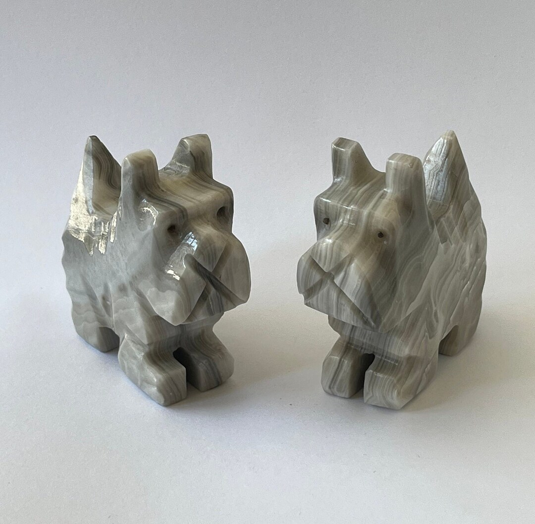 Large Hand Carved Onyx Dog Figurine / FREE SHIPPING - Etsy