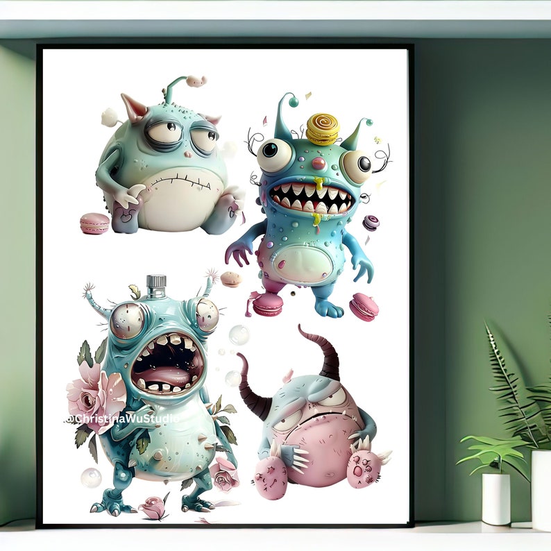 Digital Download Print Ugly Funny Cute Creative Monster Kid Children ...