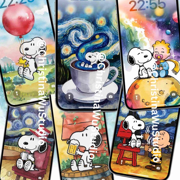 Snoopy Van Gogh - Etsy