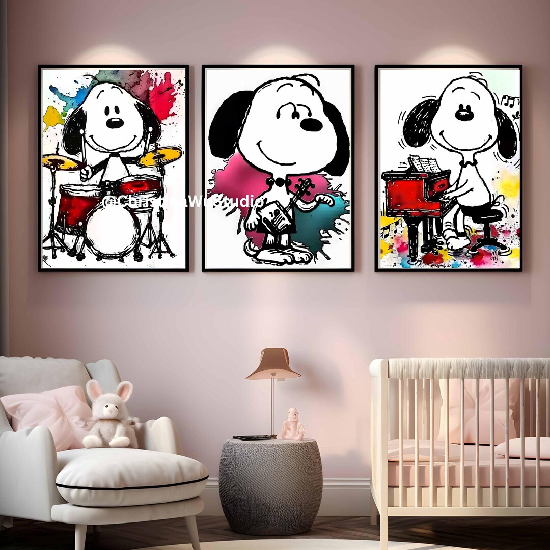 Digital Download Print Snoopy Spoony Charlie Brown Musician Cute ...