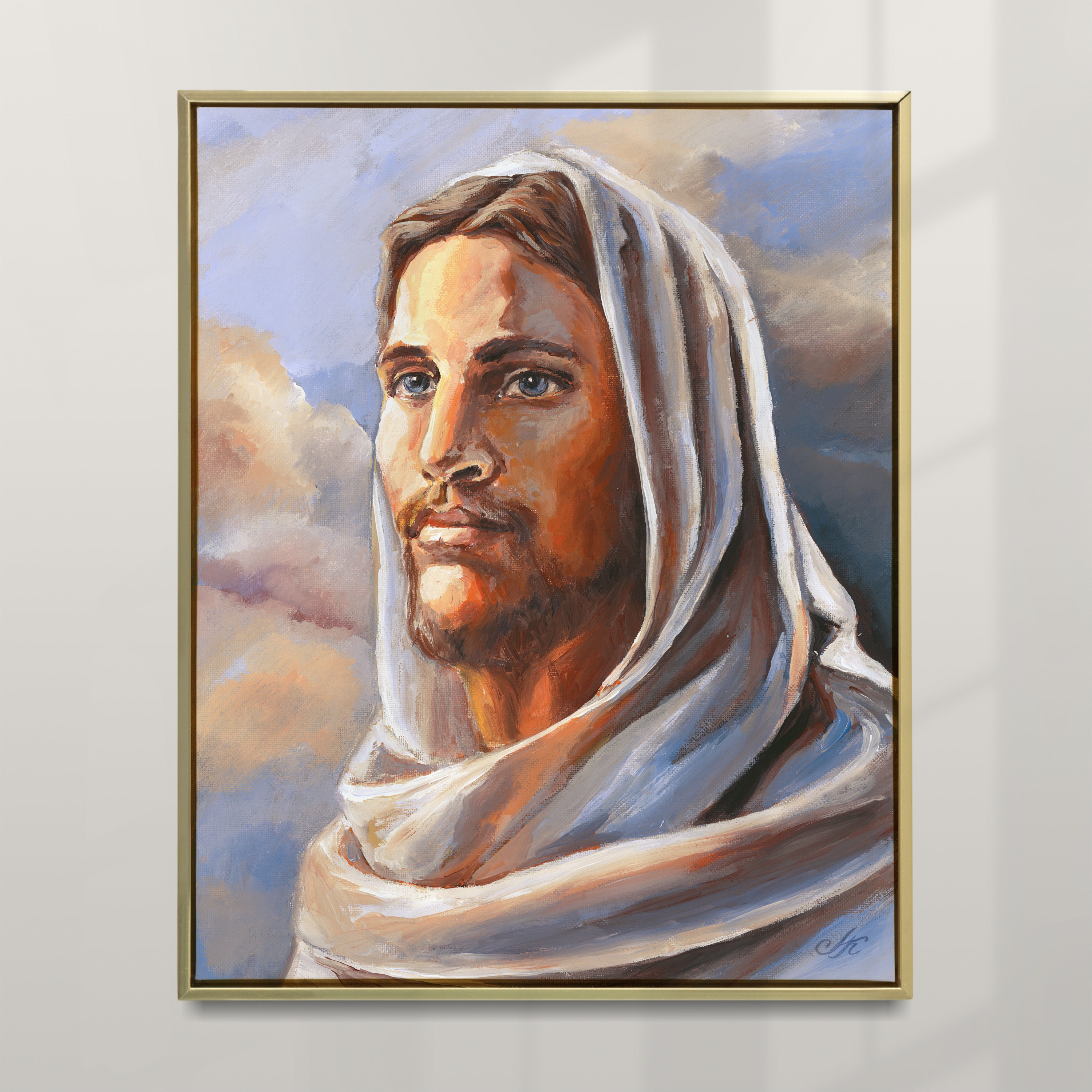 Realistic Jesus Christ Acrylic Painting on Canvas Original Jesus Wall ...
