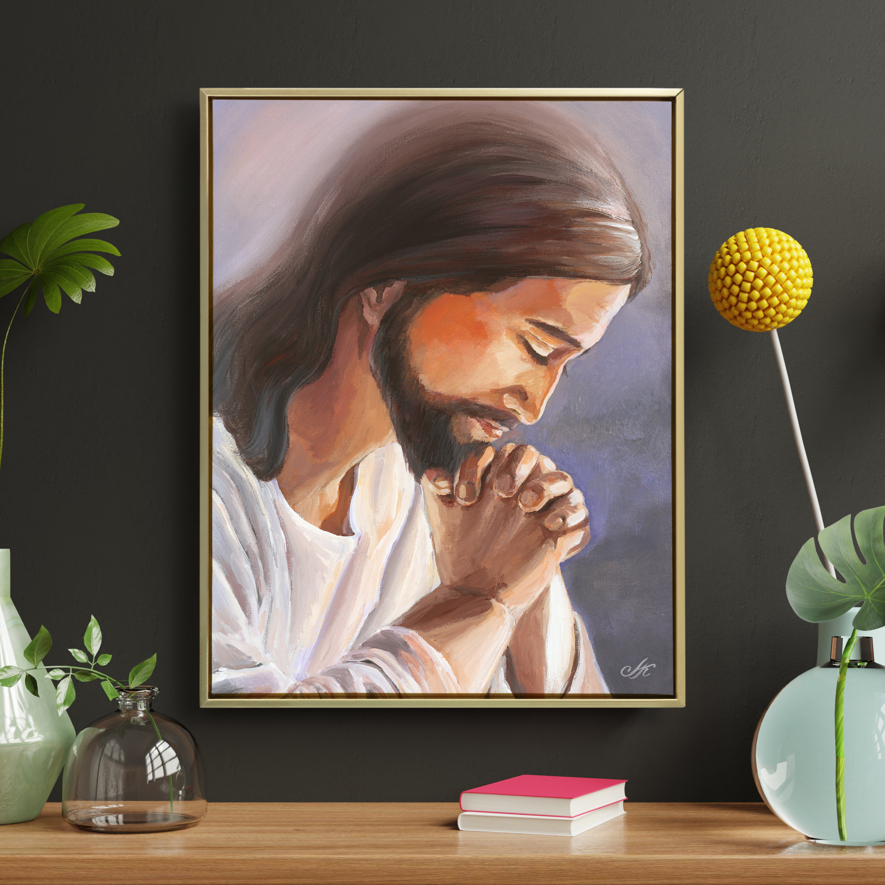 Realistic Jesus Christ Acrylic Painting on Canvas Original Jesus Wall ...