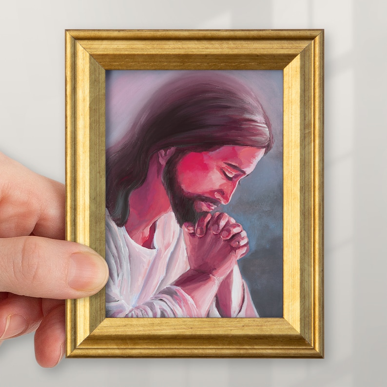 Colorful Jesus Christ Picture With Frame Art Jesus Room Decor Framed ...