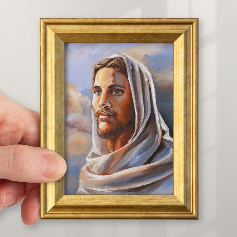 Realistic Jesus Christ Print With Frame Original Jesus Wall Decor From ...