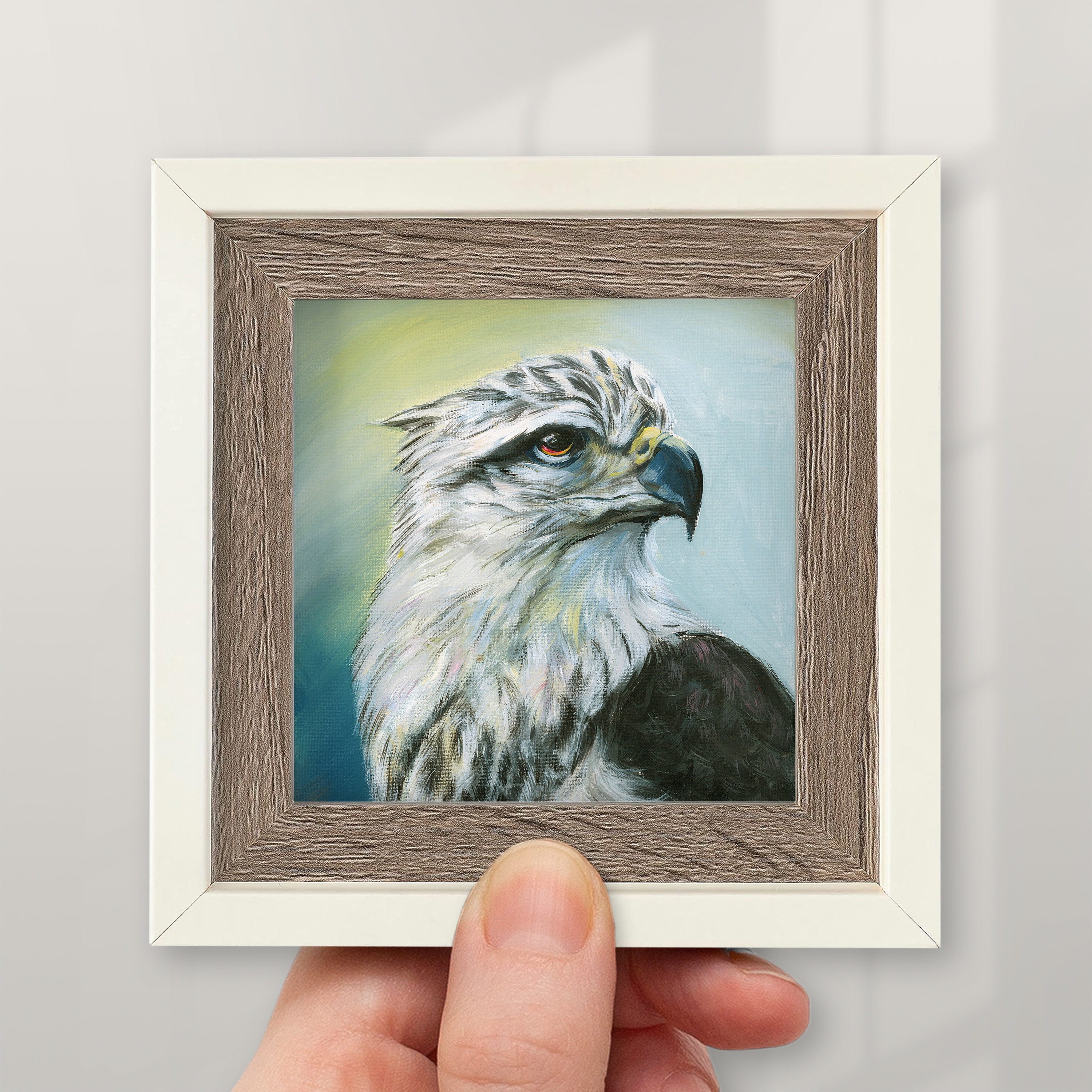 Realistic Eagle Print With Frame Original Eagle Wall Decor From ...
