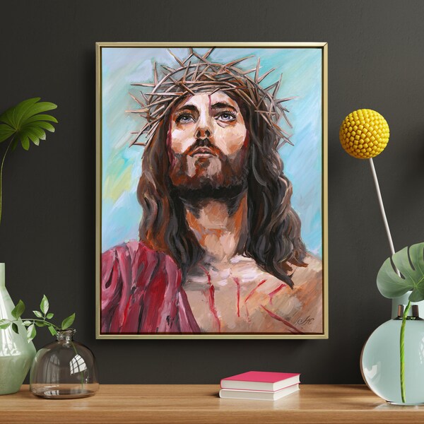 Modern Jesus Painting - Etsy