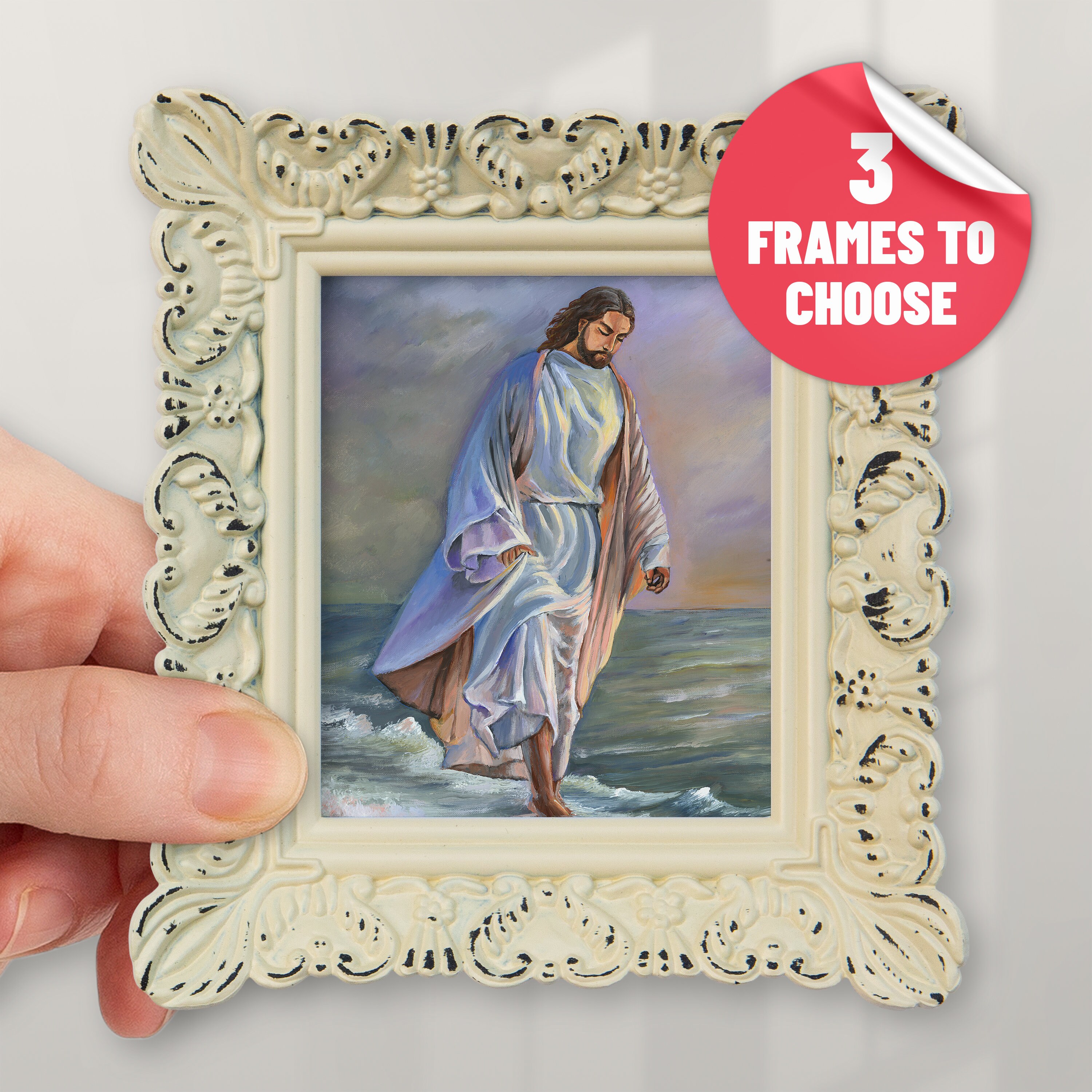 Realistic Jesus Christ Print With Frame Original Jesus Wall Decor From ...