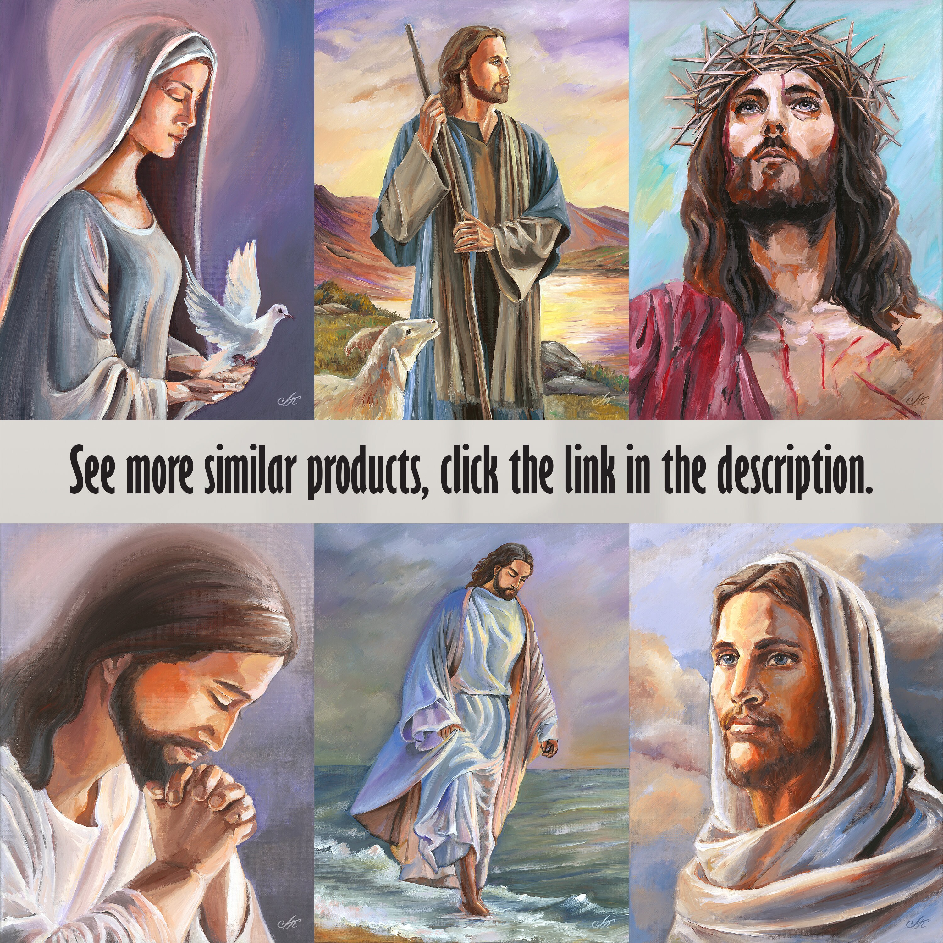 Colorful Jesus Christ Poster From Acrylic Painting Art Jesus Room Decor ...