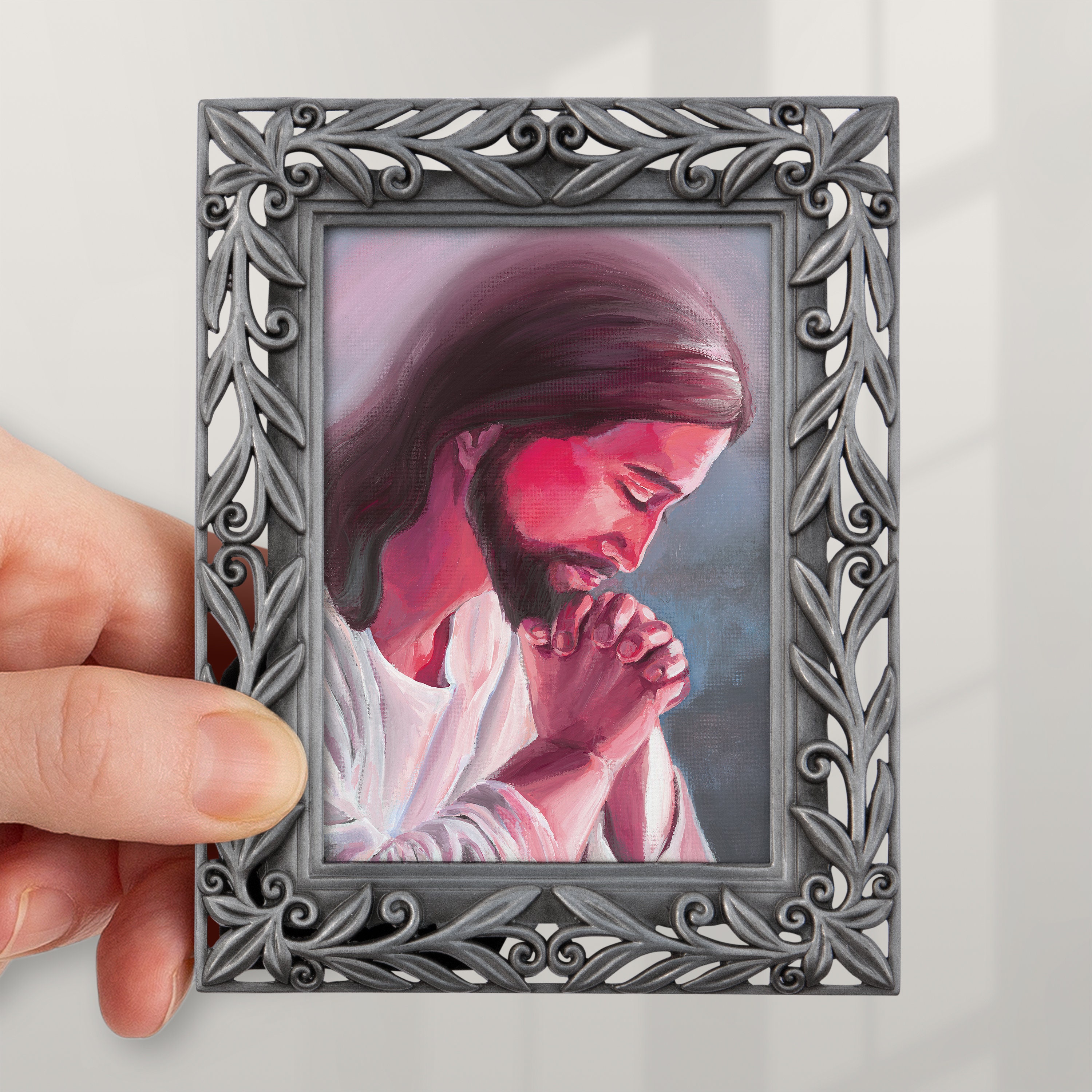 Colorful Jesus Christ Picture With Frame Art Jesus Room Decor Framed ...