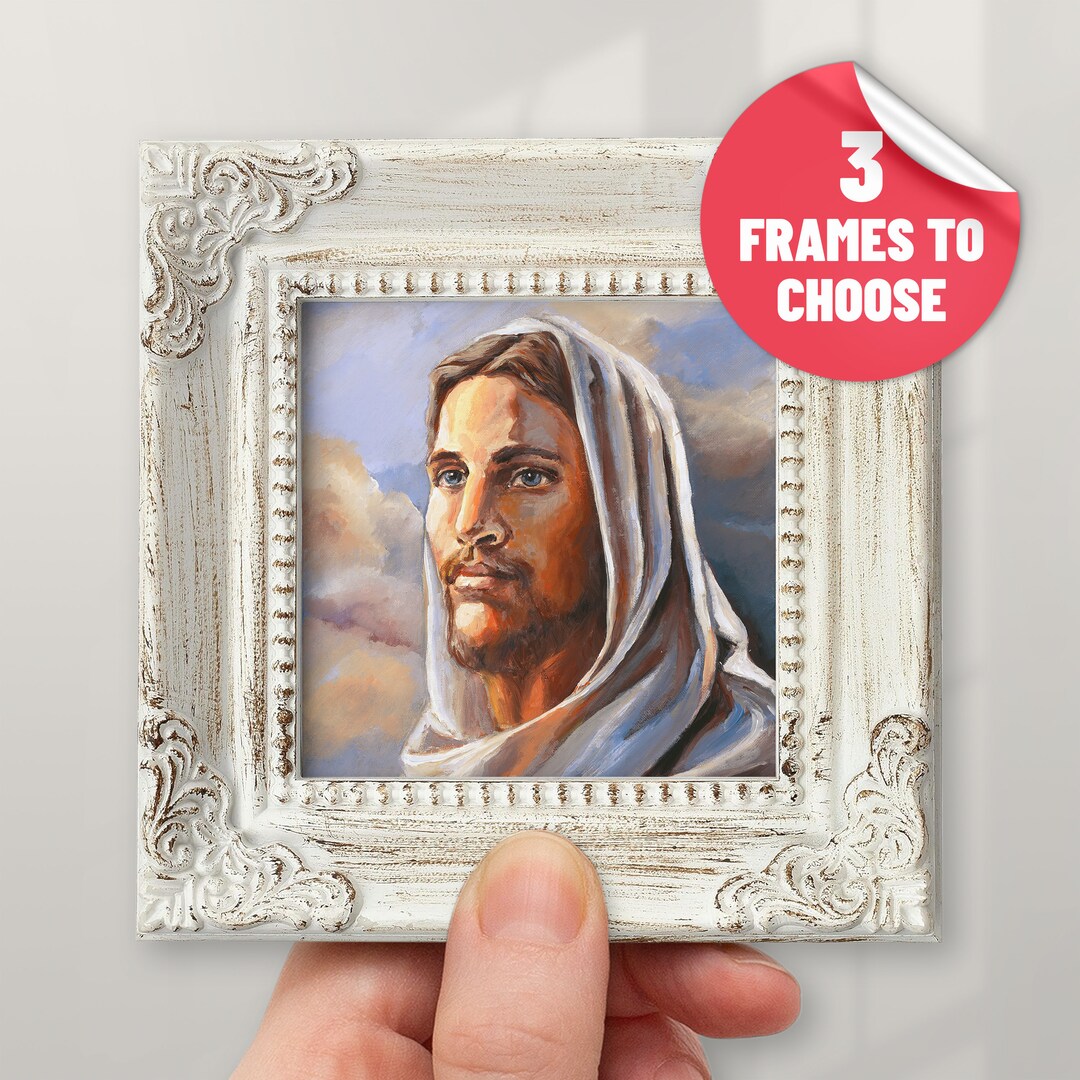 Realistic Jesus Christ Print With Frame Original Jesus Wall Decor From ...