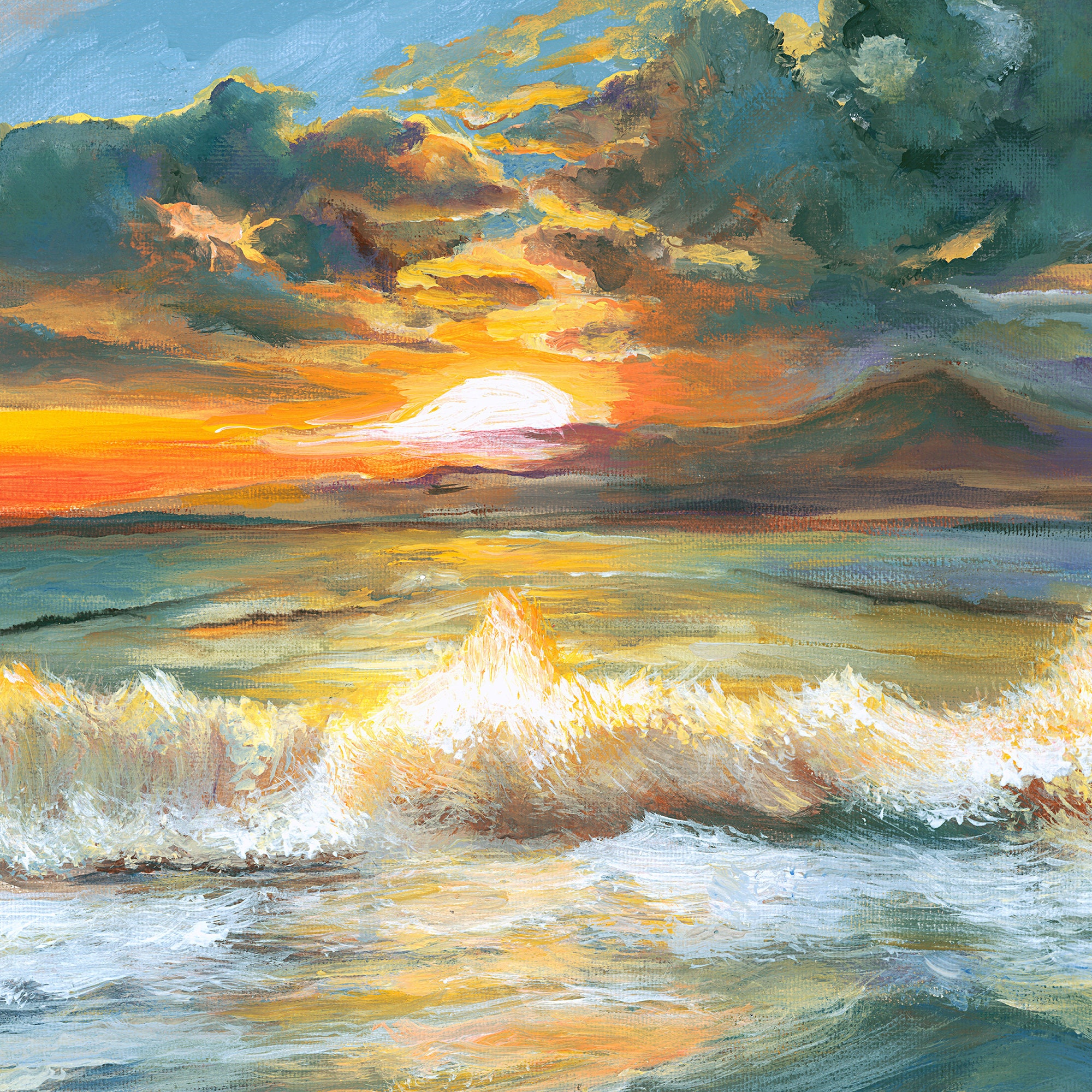 Hand Painted Original Landscape on Canvas, Landscape Painting ...