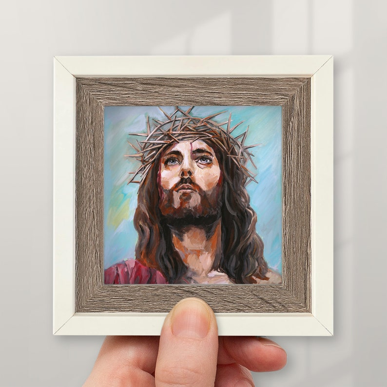 Realistic Jesus Christ Print With Frame Original Jesus Wall Decor From ...