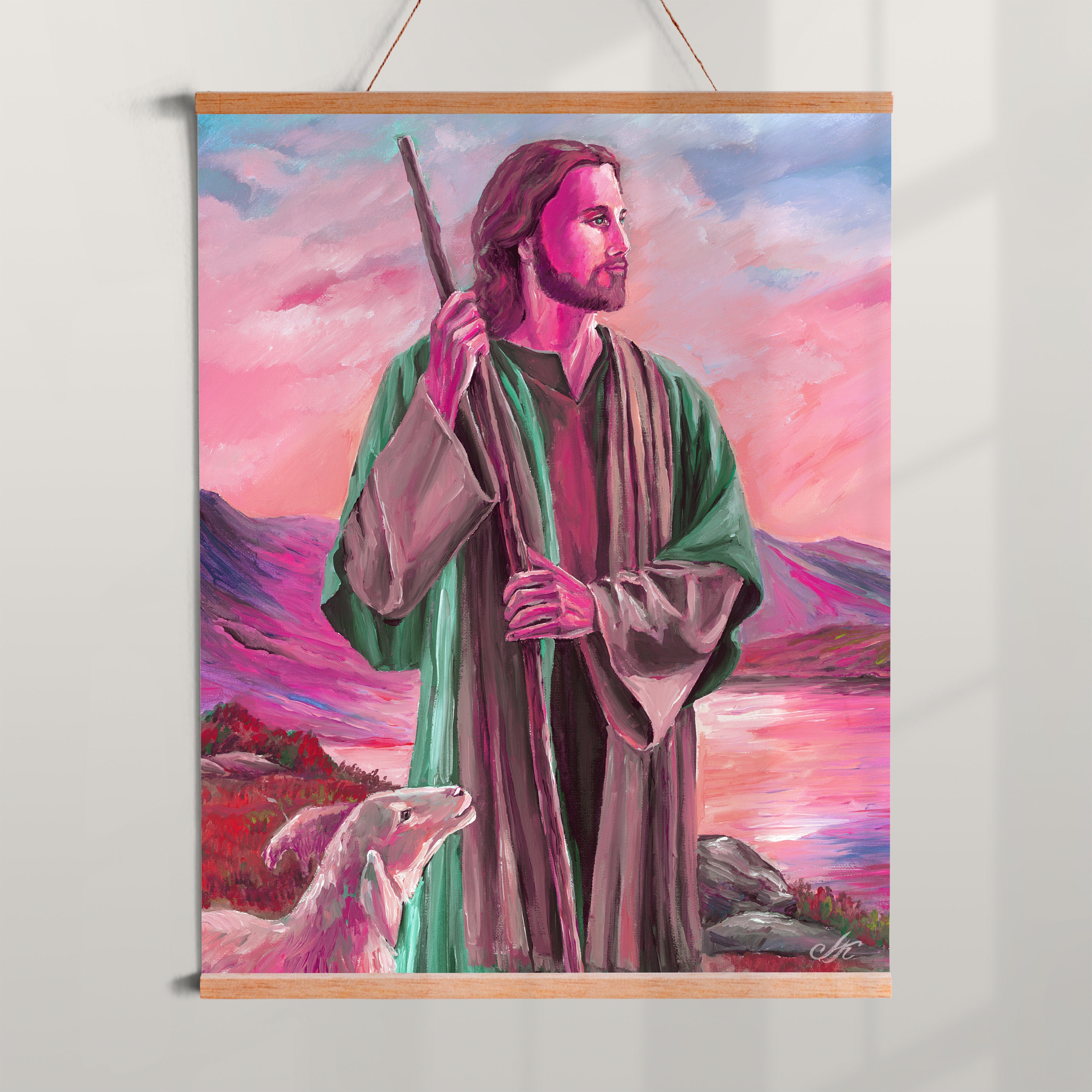 Colorful Jesus Christ Poster From Acrylic Painting Art Jesus Room Decor ...