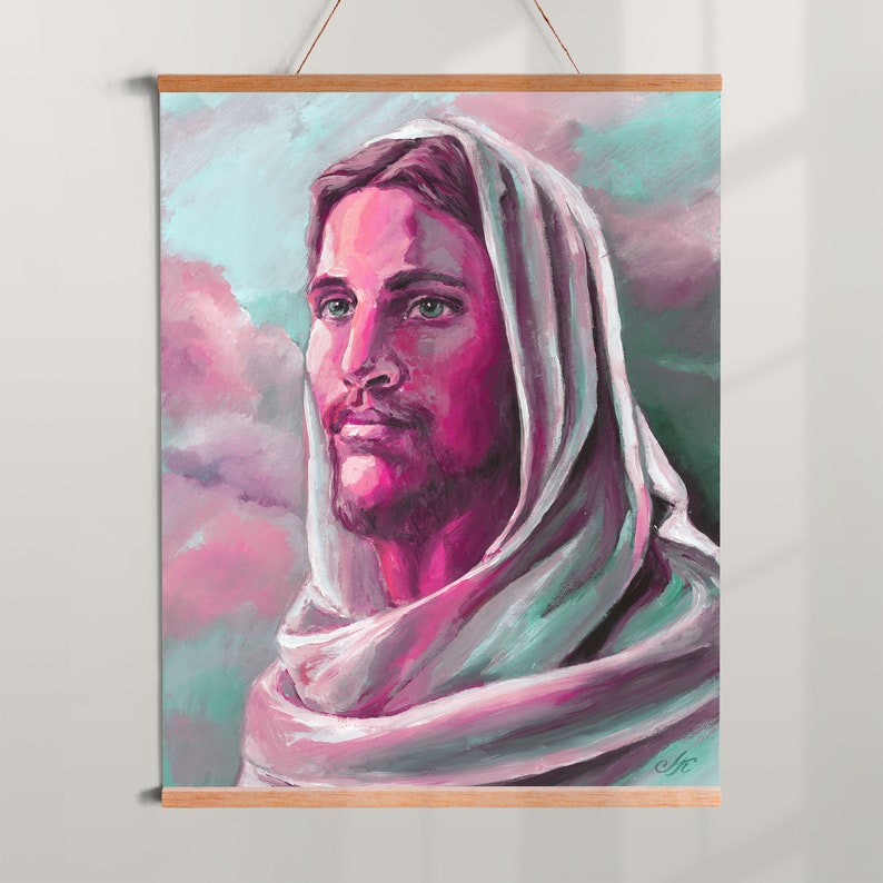 Colorful Jesus Christ Poster From Painting Art Jesus Room Decor Print ...