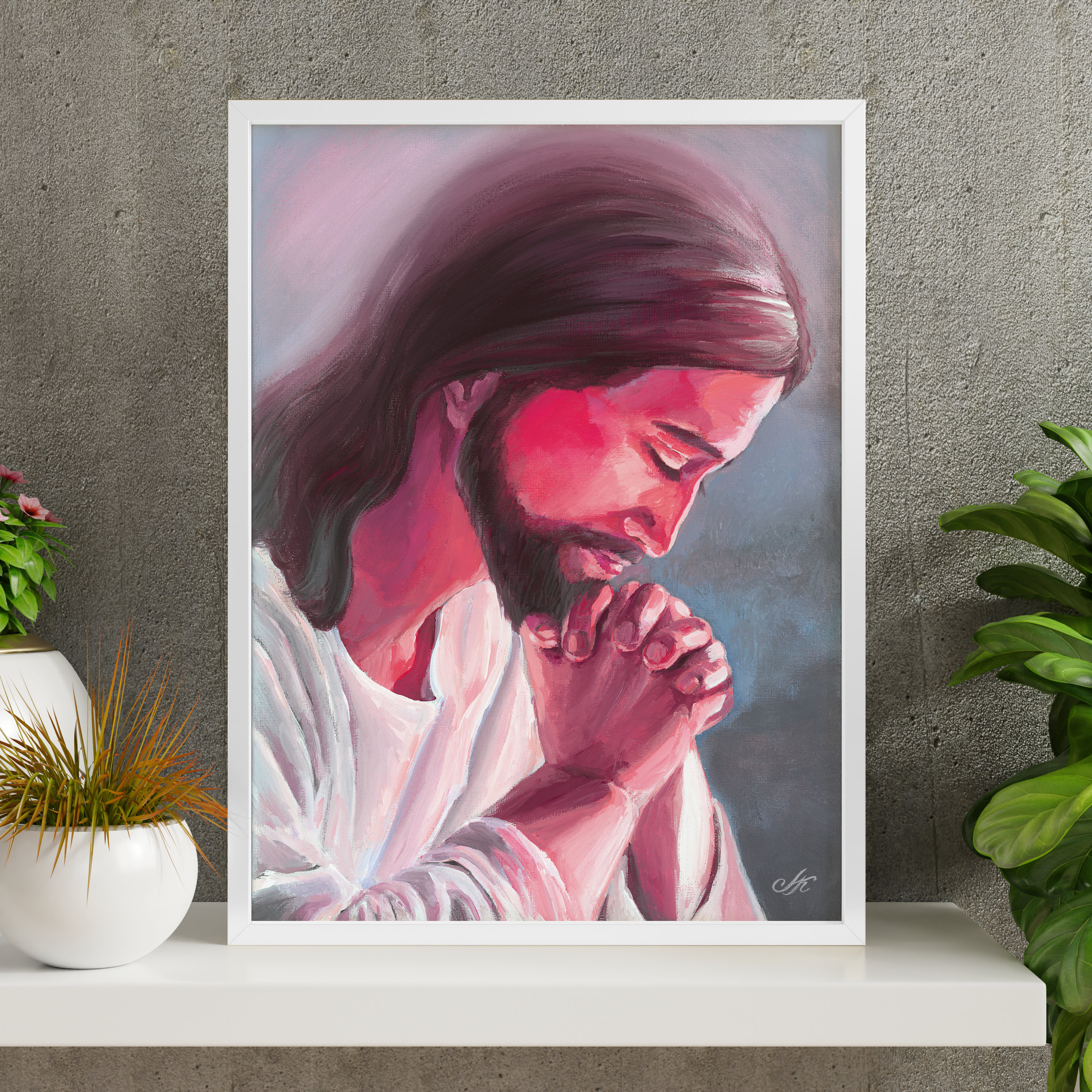 Colorful Jesus Christ Poster From Acrylic Painting Art Jesus Room Decor ...