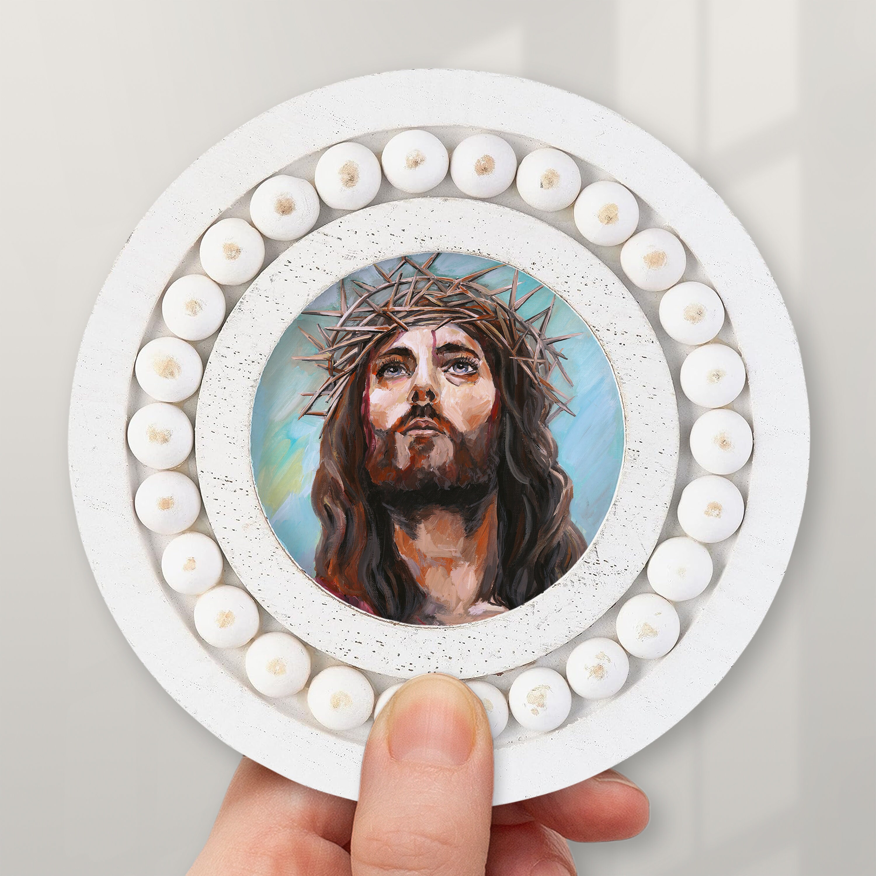 Realistic Jesus Christ Print With Frame Original Jesus Wall Decor From ...
