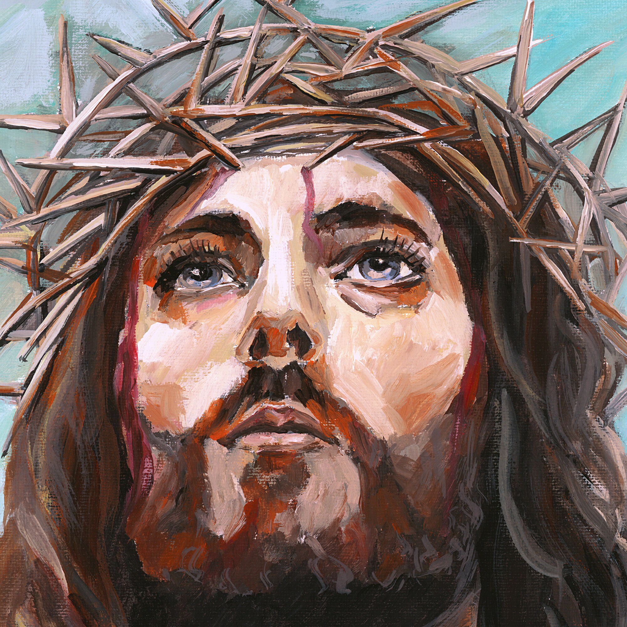 Realistic Jesus Christ Image Printable Original Jesus Wall Decor From ...