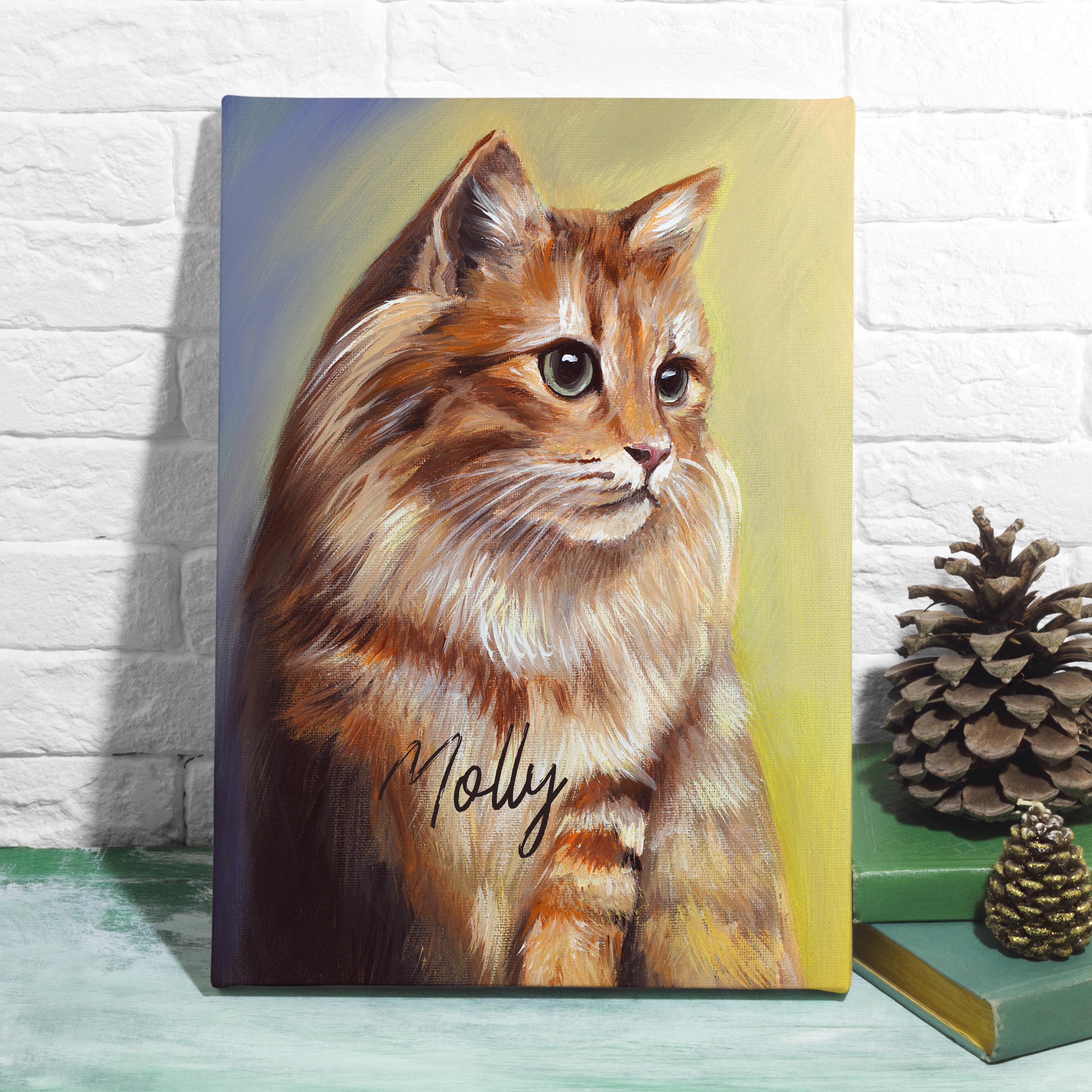 Custom Cat Original Painting on Canvas Realistic Cat Acrylic Painting ...