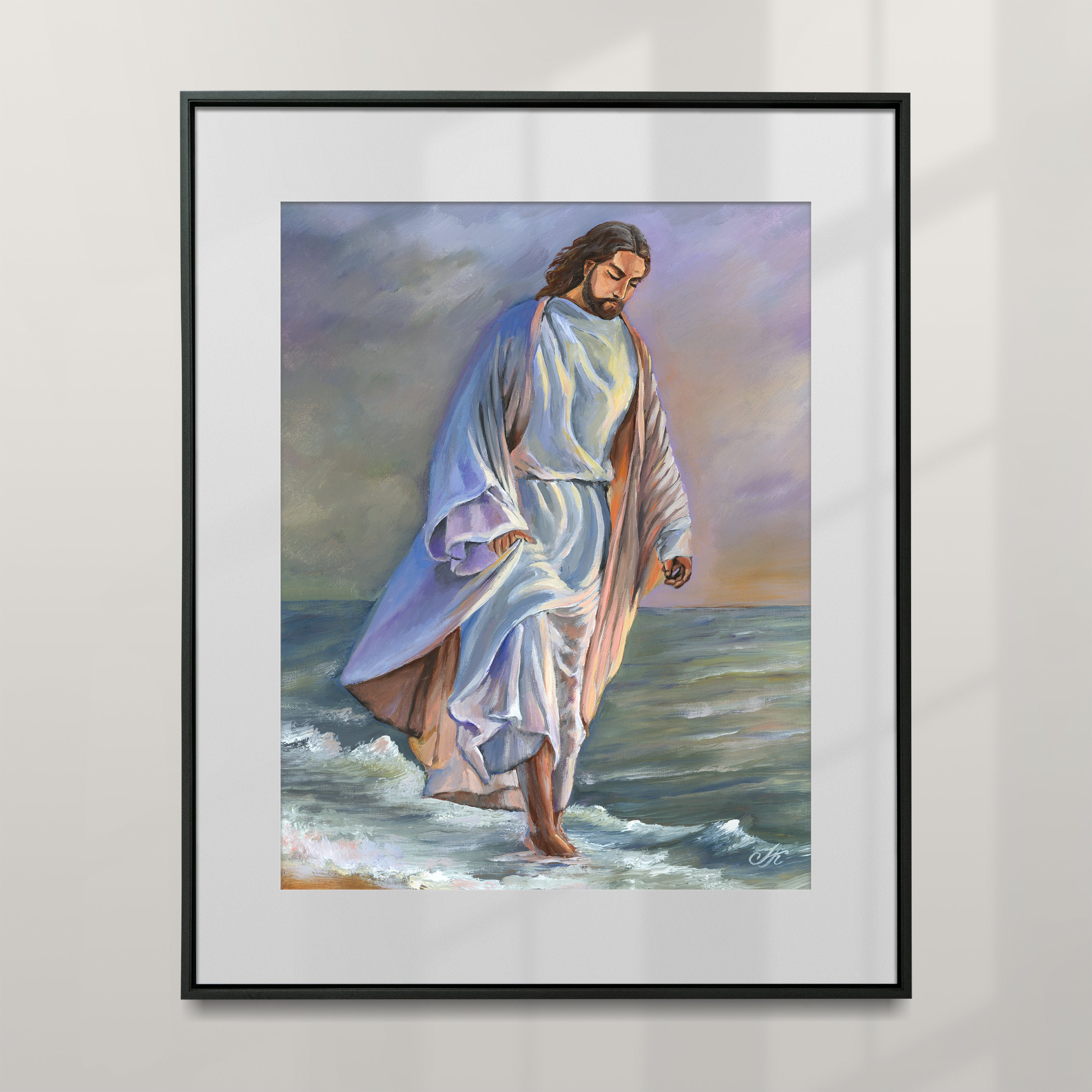 Realistic Jesus Christ Print From Acrylic Painting Original Jesus Wall ...