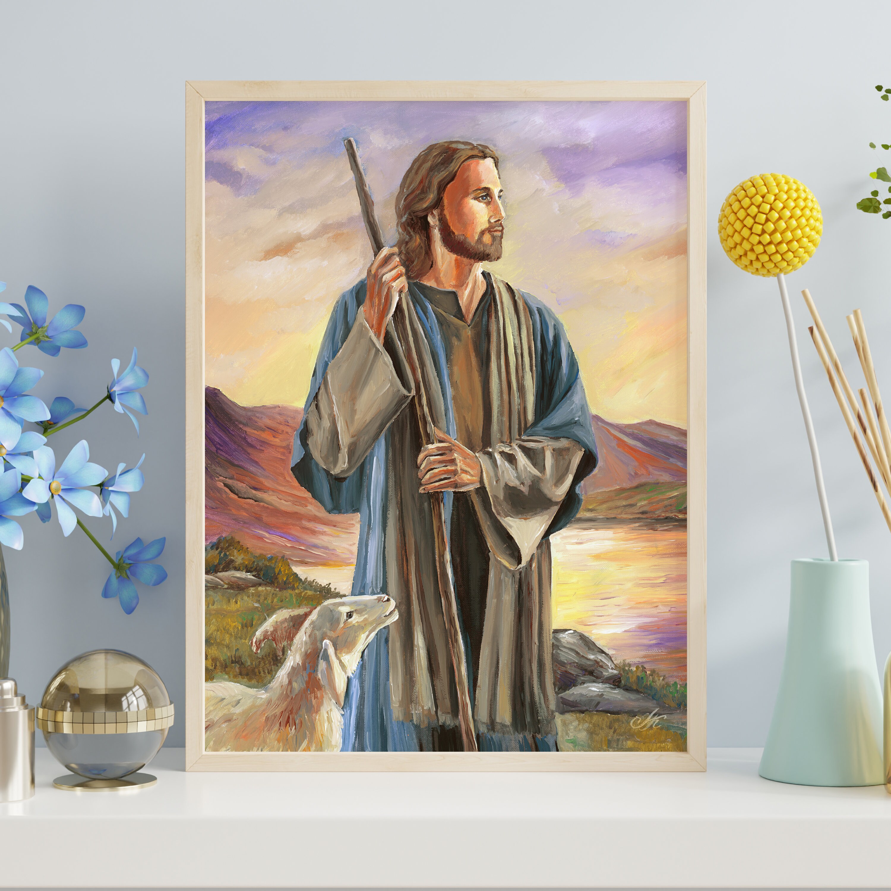 Realistic Jesus Christ Print From Acrylic Painting Original Jesus Wall ...