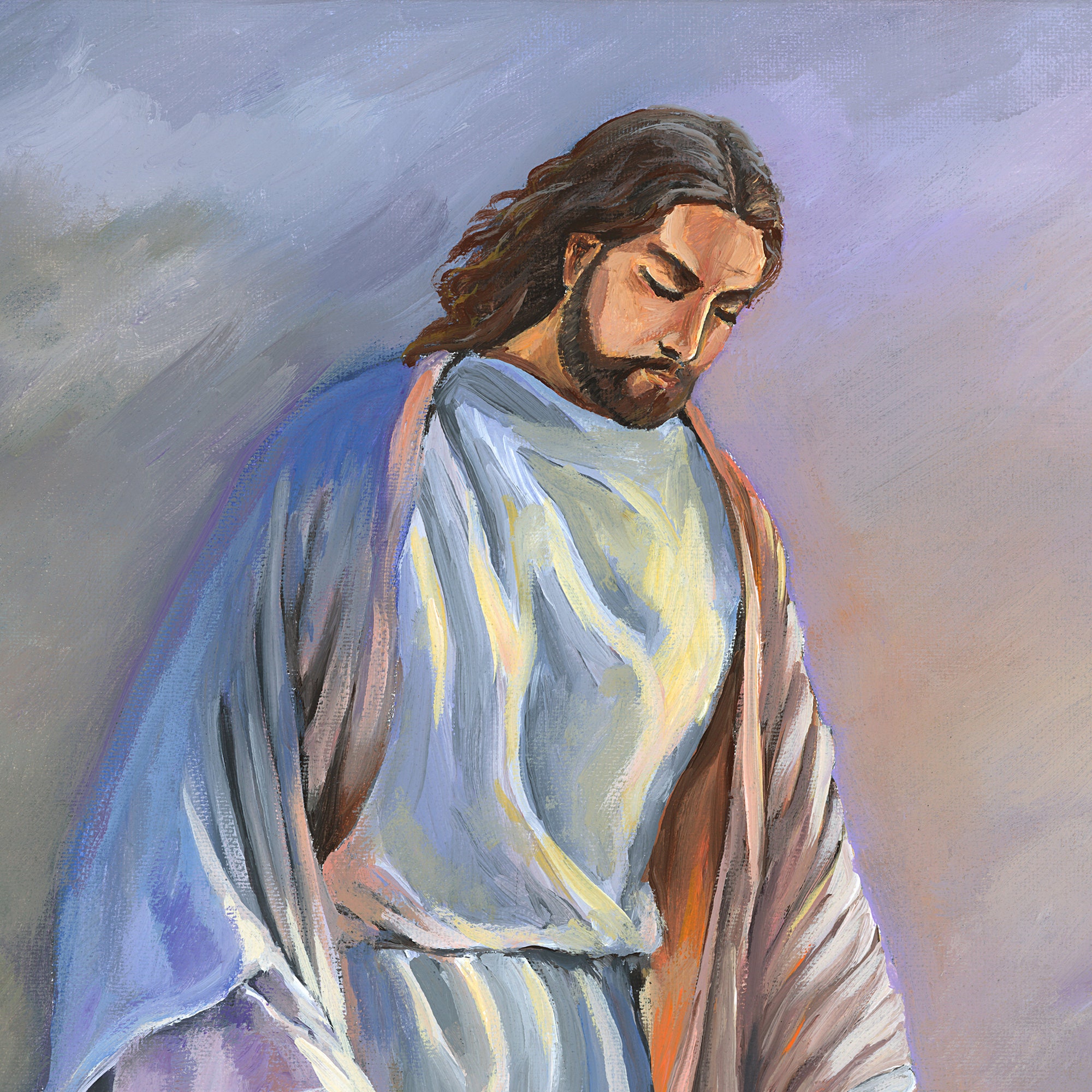 Realistic Jesus Christ Acrylic Painting on Canvas Original Jesus Wall ...