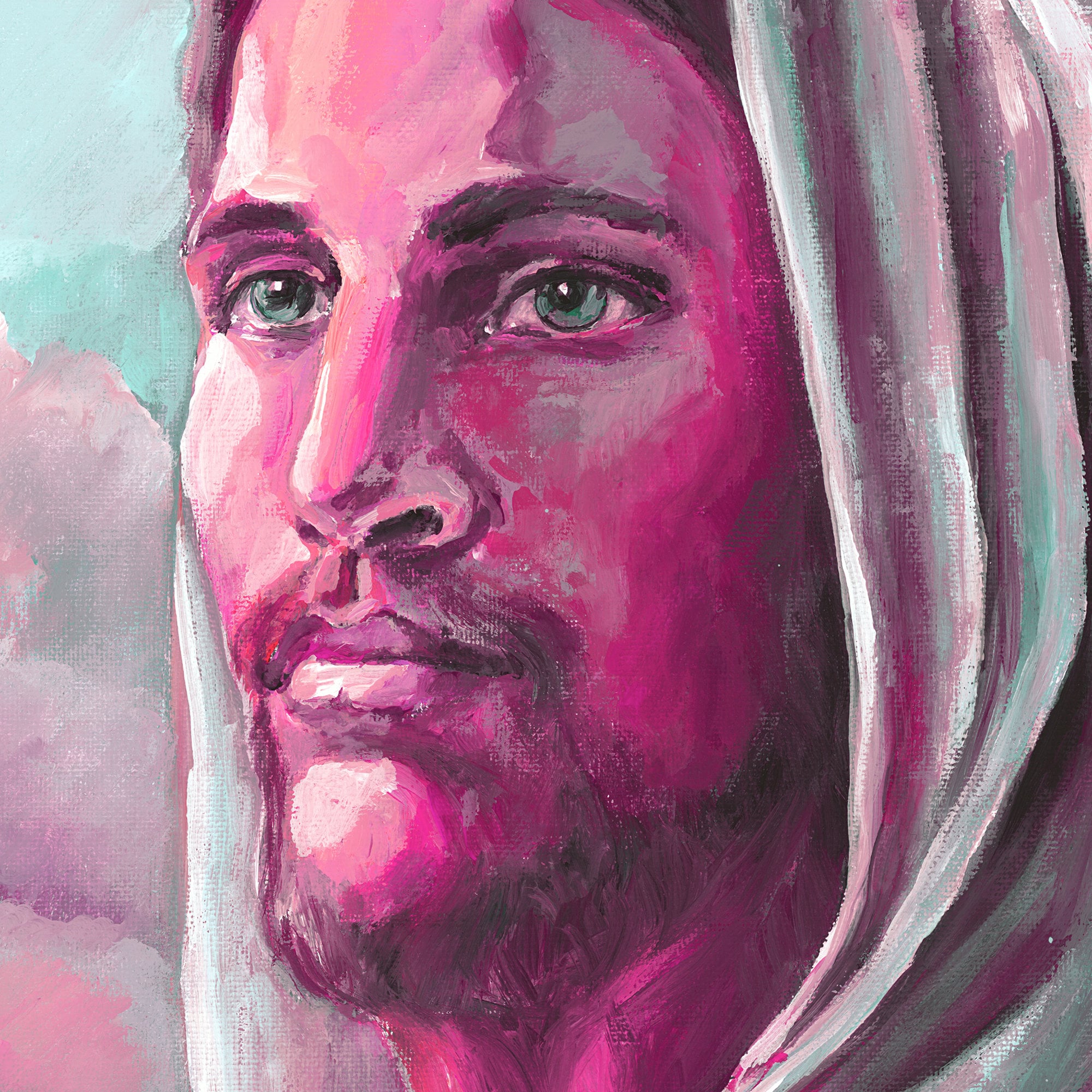 Colorful Jesus Christ Poster From Painting Art Jesus Room Decor Print ...