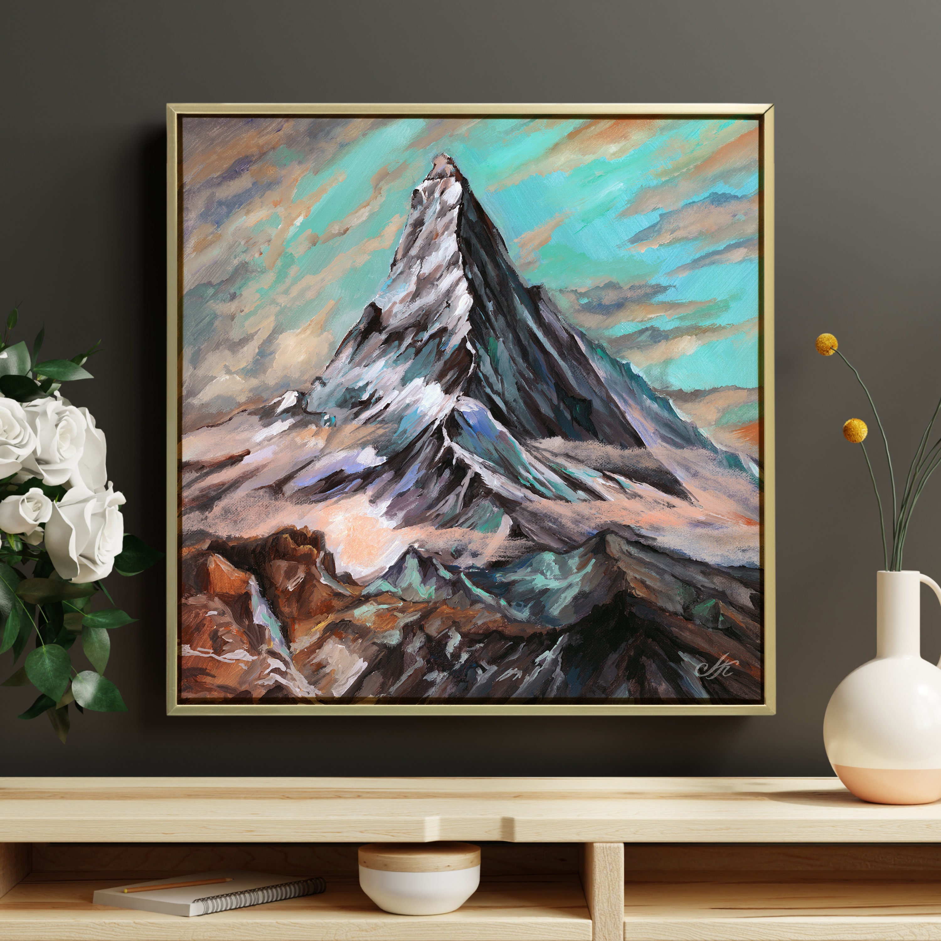 Hand Painted Original Landscape in Acrylic on Canvas, Landscape ...