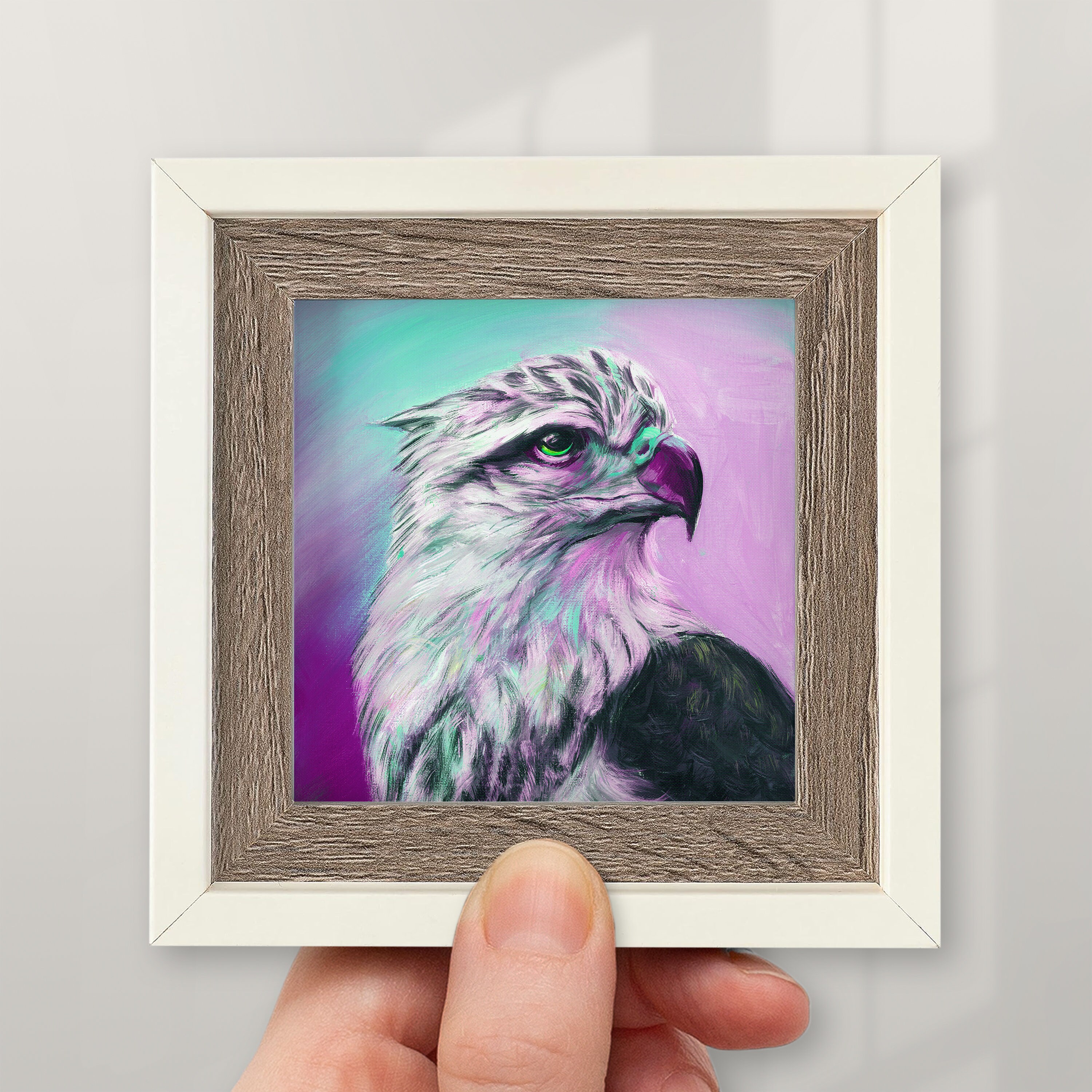 Colorful Eagle Picture With Frame Art Eagle Room Decor From Painting ...