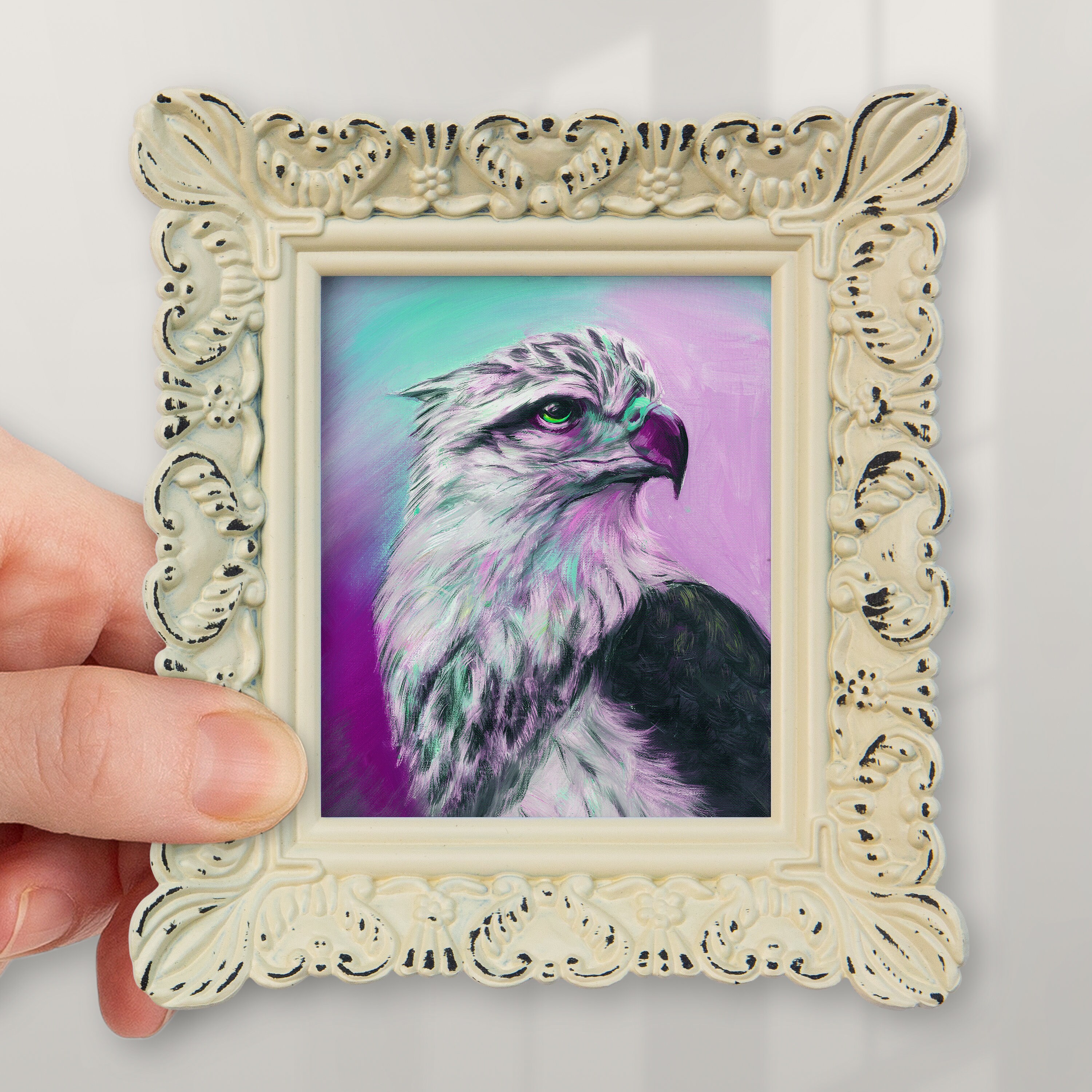 Colorful Eagle Picture With Frame Art Eagle Room Decor From Painting ...