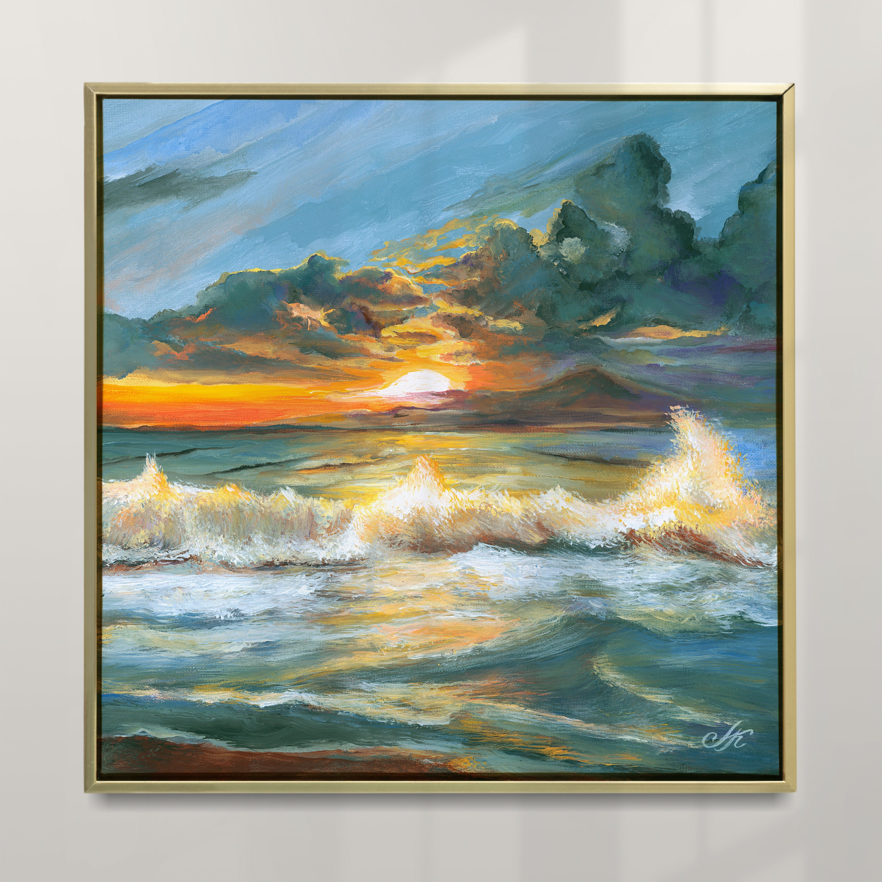 Hand Painted Original Landscape on Canvas, Landscape Painting ...