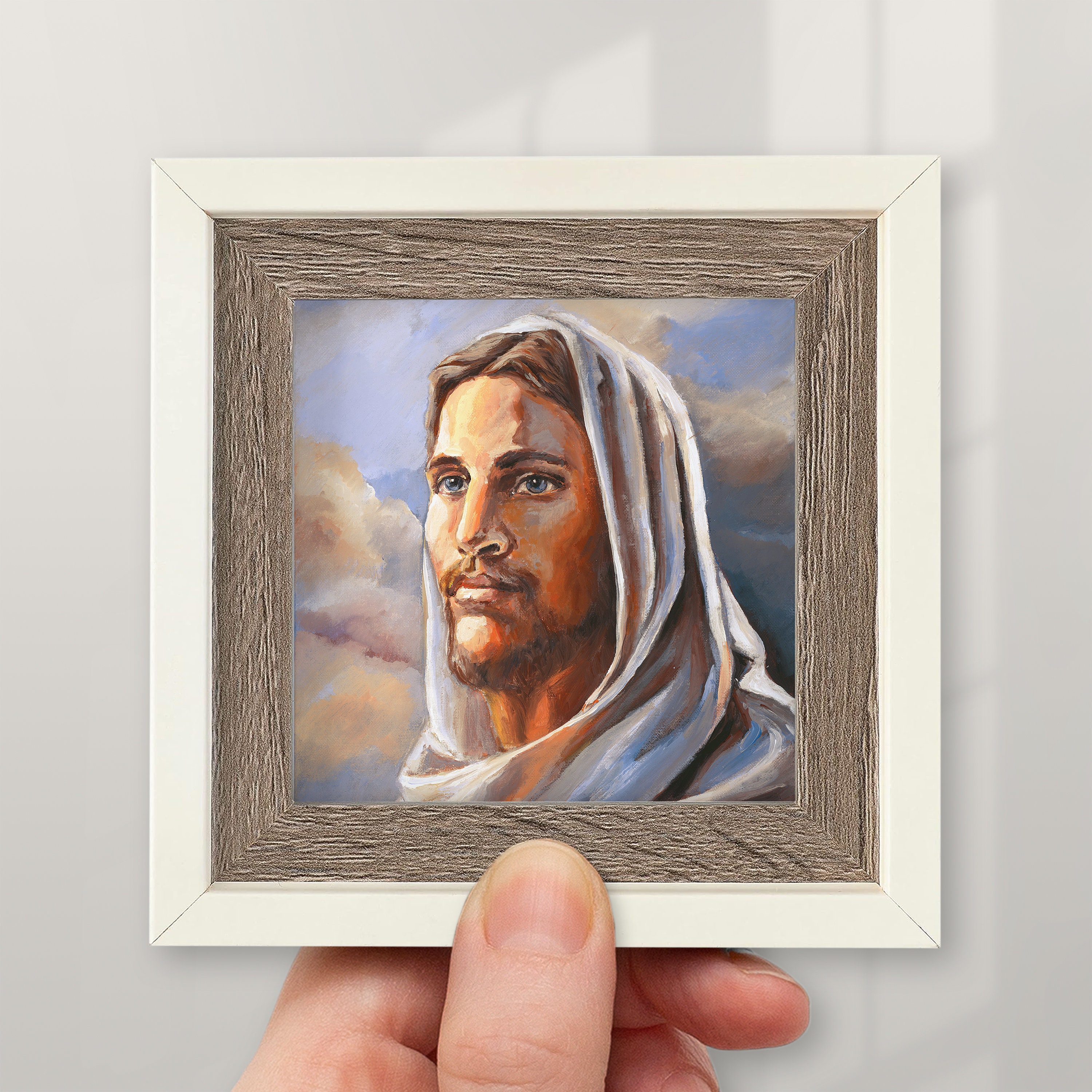 Realistic Jesus Christ Print With Frame Original Jesus Wall Decor From ...