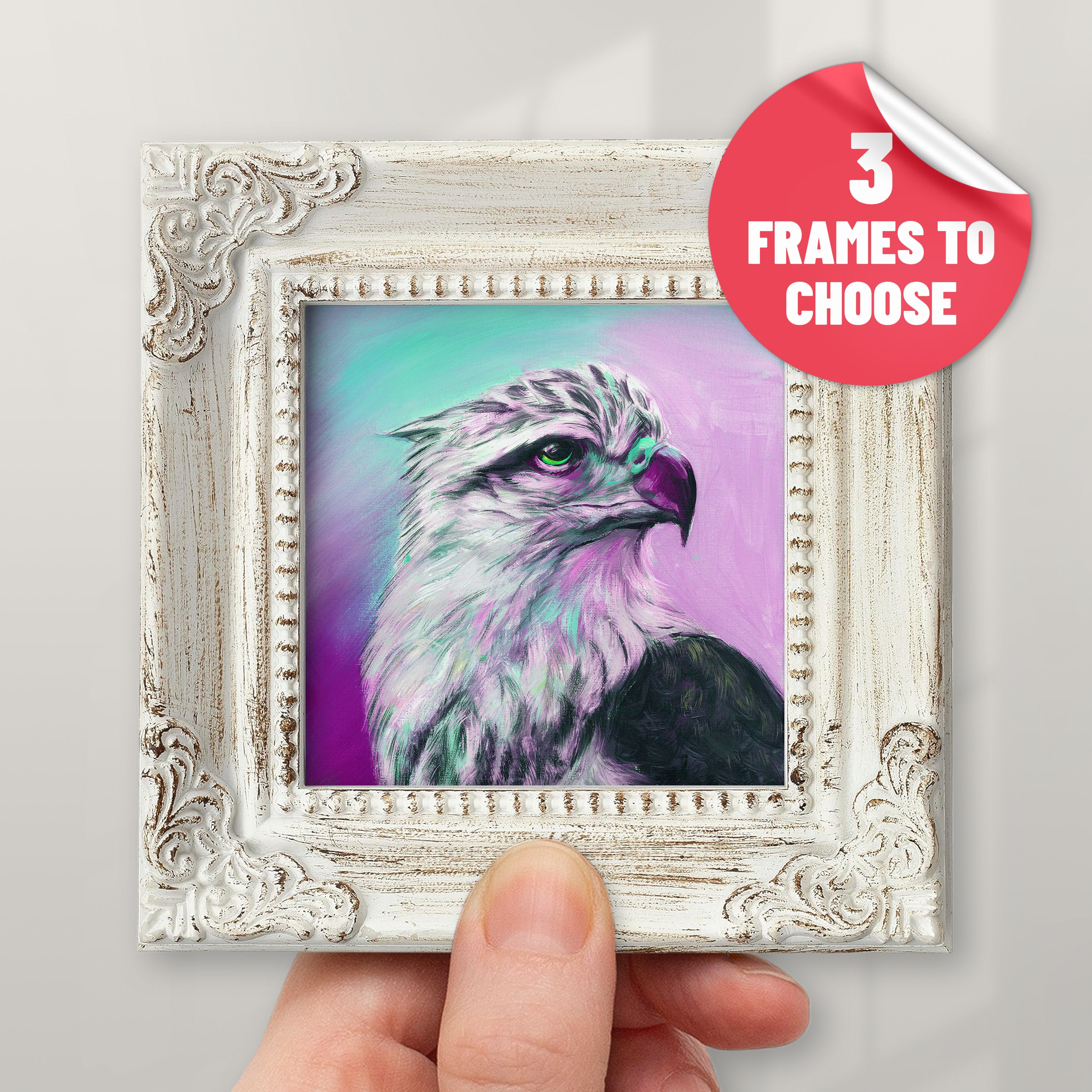 Colorful Eagle Picture With Frame Art Eagle Room Decor From Painting ...