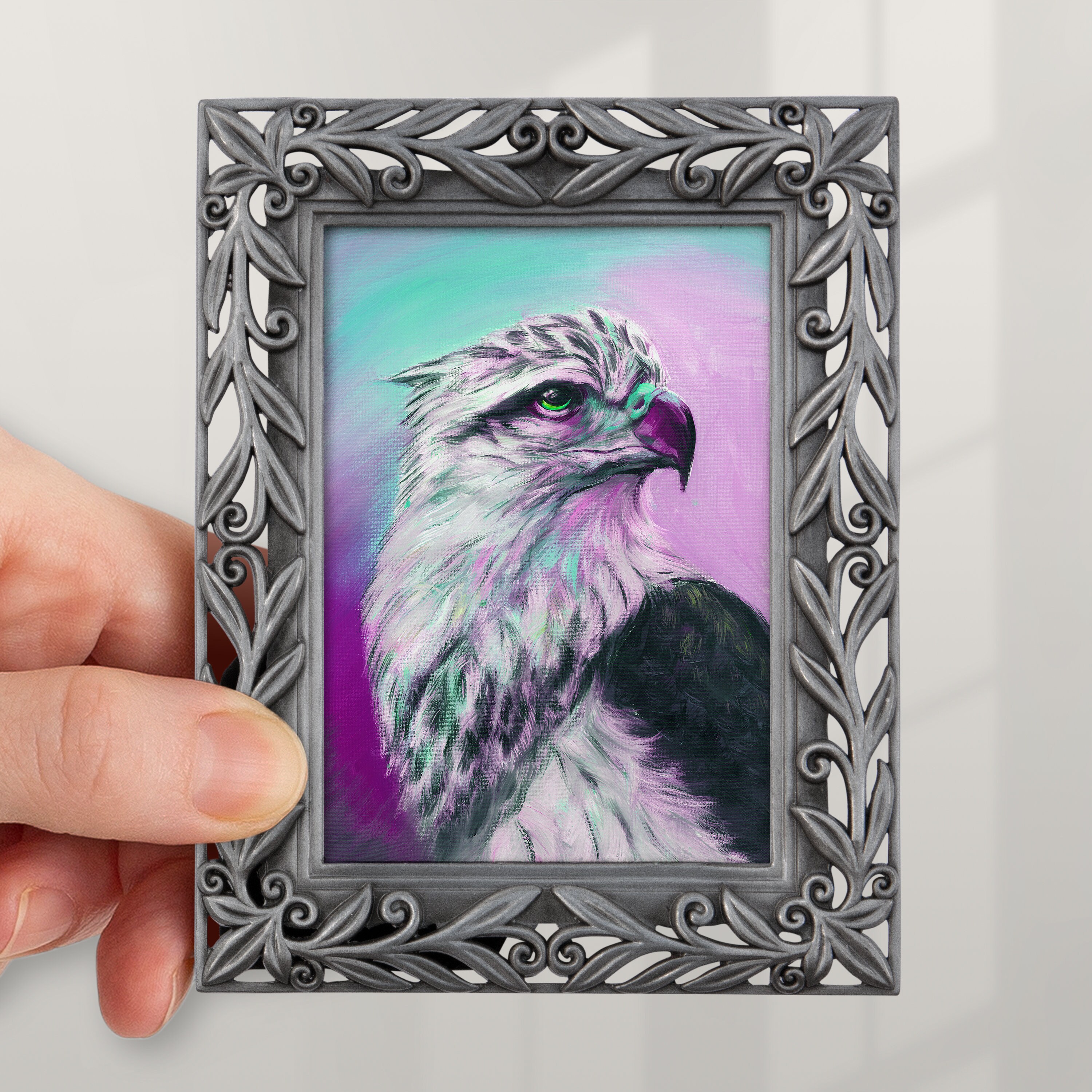 Colorful Eagle Picture With Frame Art Eagle Room Decor From Painting ...